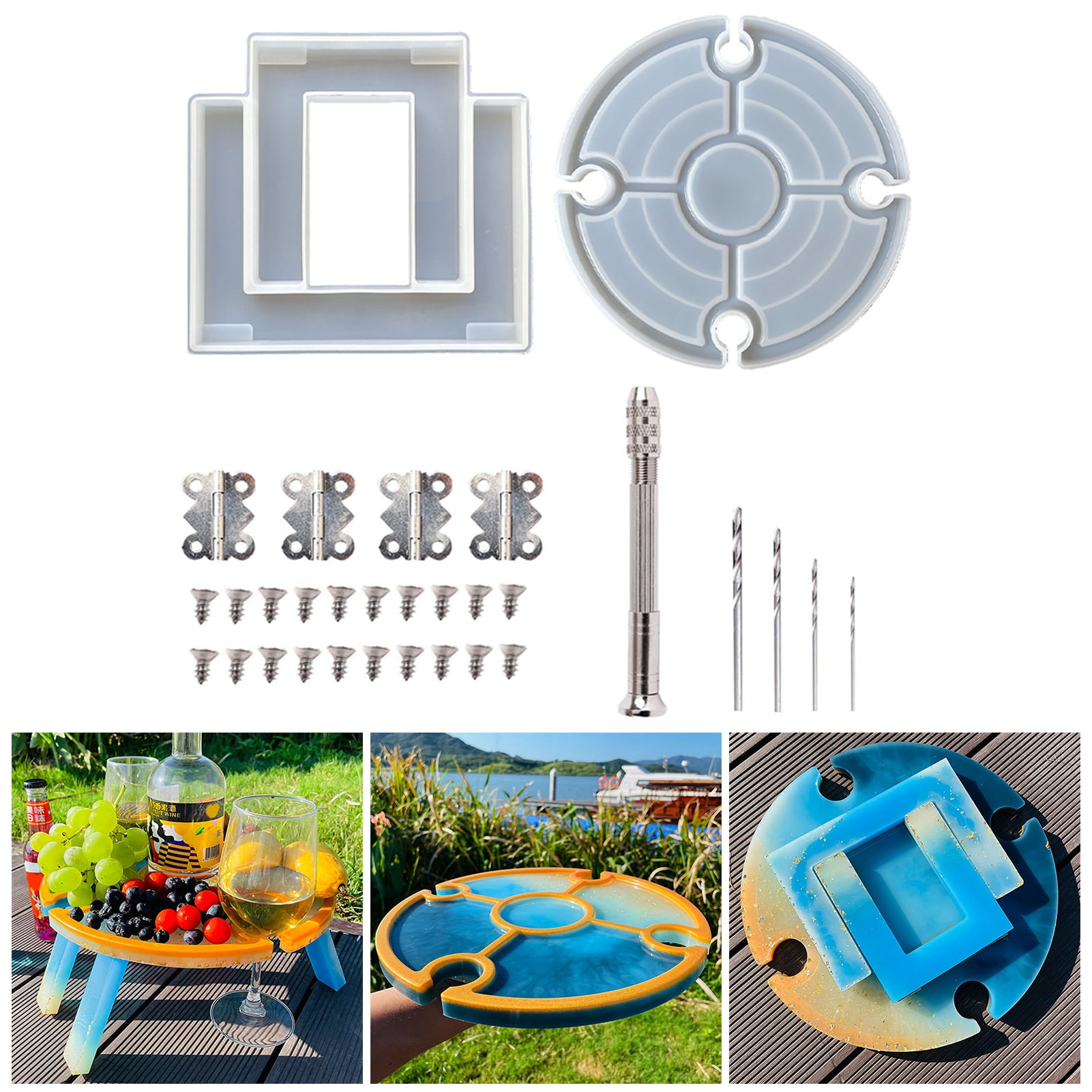 Dujiujun 1 Set Folding Table Mold High Toughness Reusable Silicone Wine ...