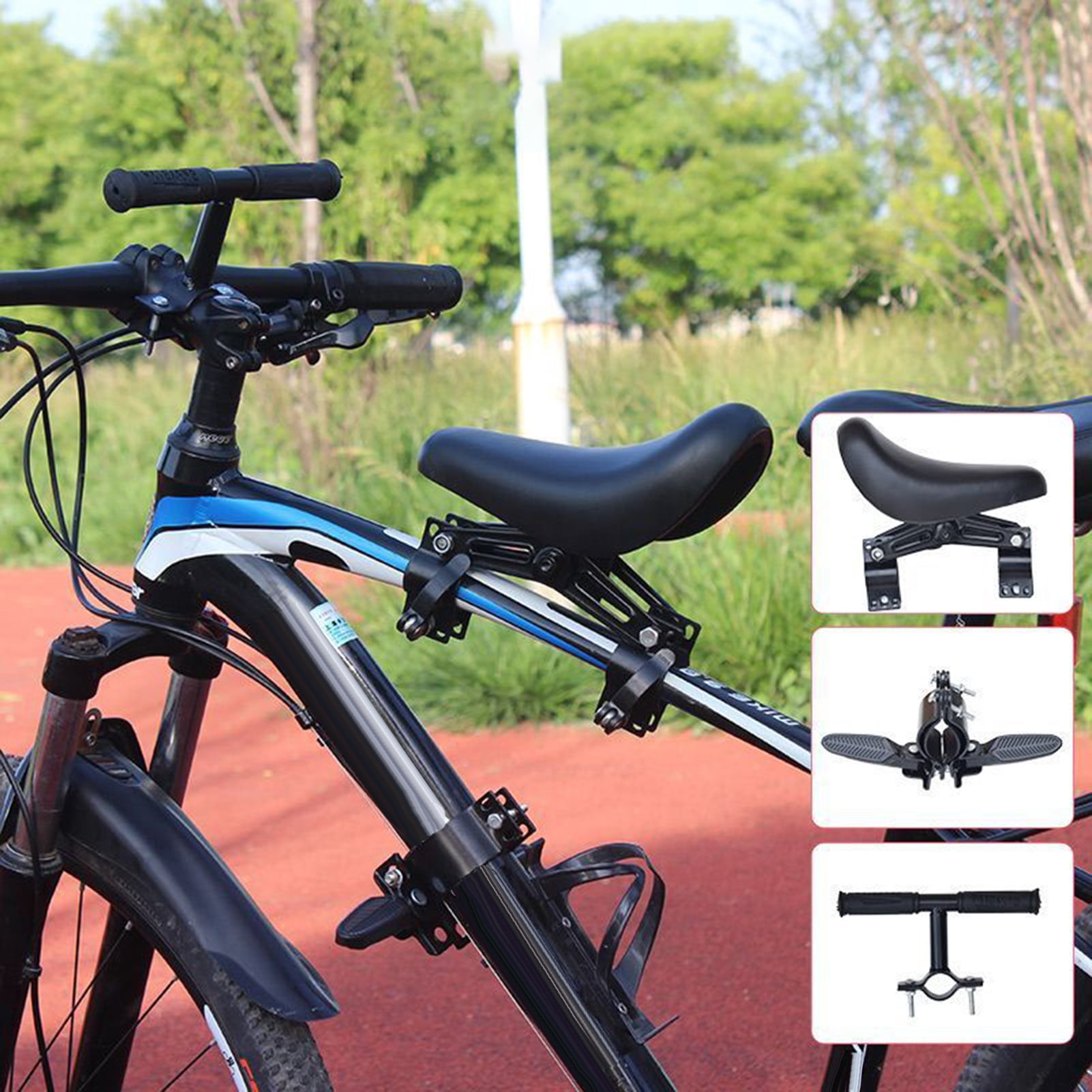 Dujiujun 1 Set Kids Bike Seat Front Mounted Bike Seat Handlebar Foot ...