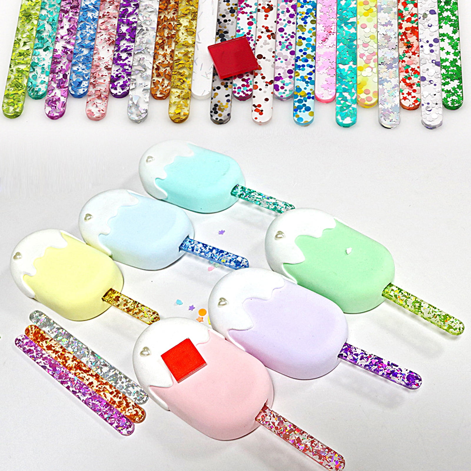 Dujiujun 10Pcs/Pack Ice Lolly Stick Reusable Multifunctional Food Grade ...