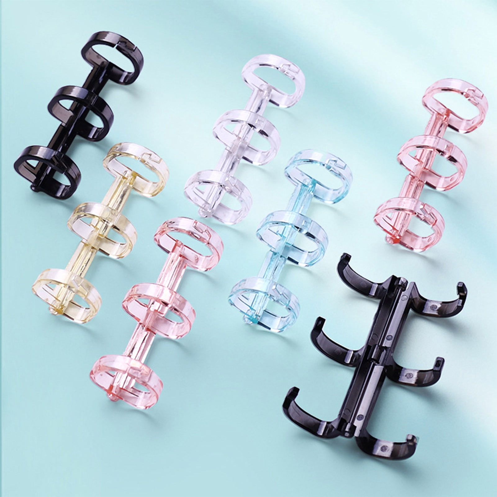 Dujiujun 2Pcs 3-Hole Loose-Leaf Binder Rings Spring Spiral Ring Binder ...