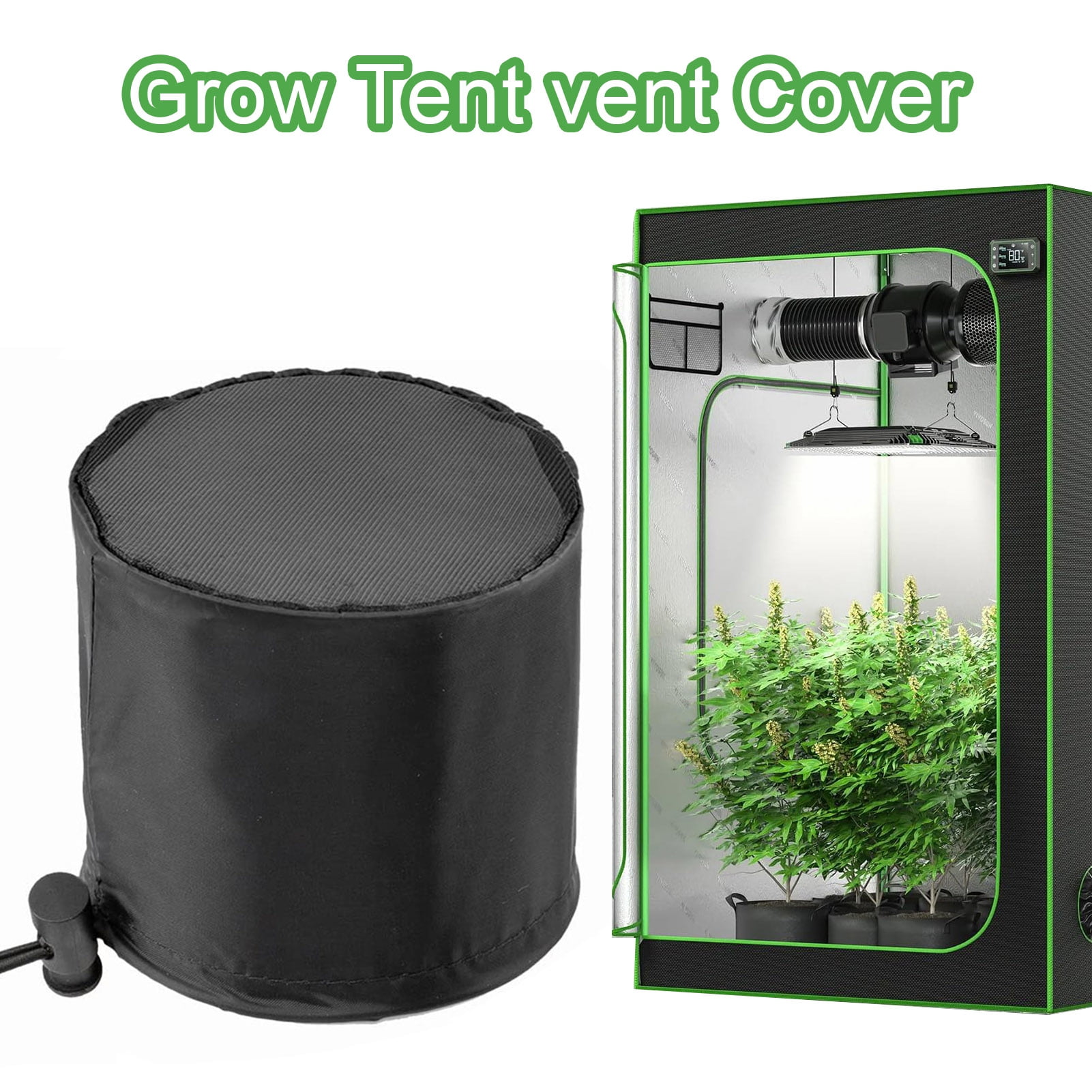 Dujiujun 2Pcs Plant Grow Tent Vent Covers Fine Mesh Design Waterproof ...