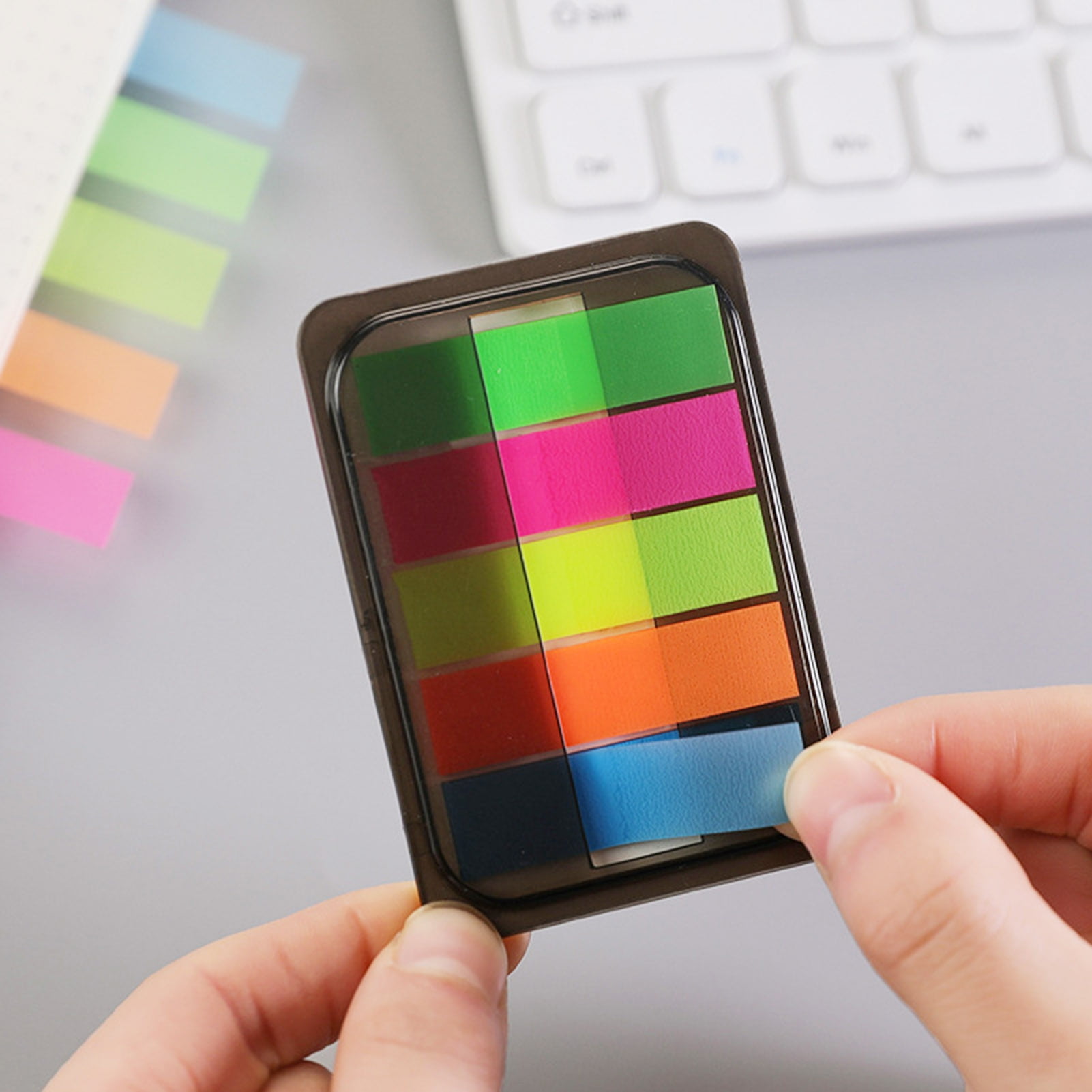 Dujiujun 300Pcs Sticky Index Tabs Self Adhesive Rich Color Waterproof ...