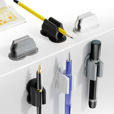 12PCS Pen Holder for Desk Adhesive Pen Pencil Holder Wall Clipboard Car ...