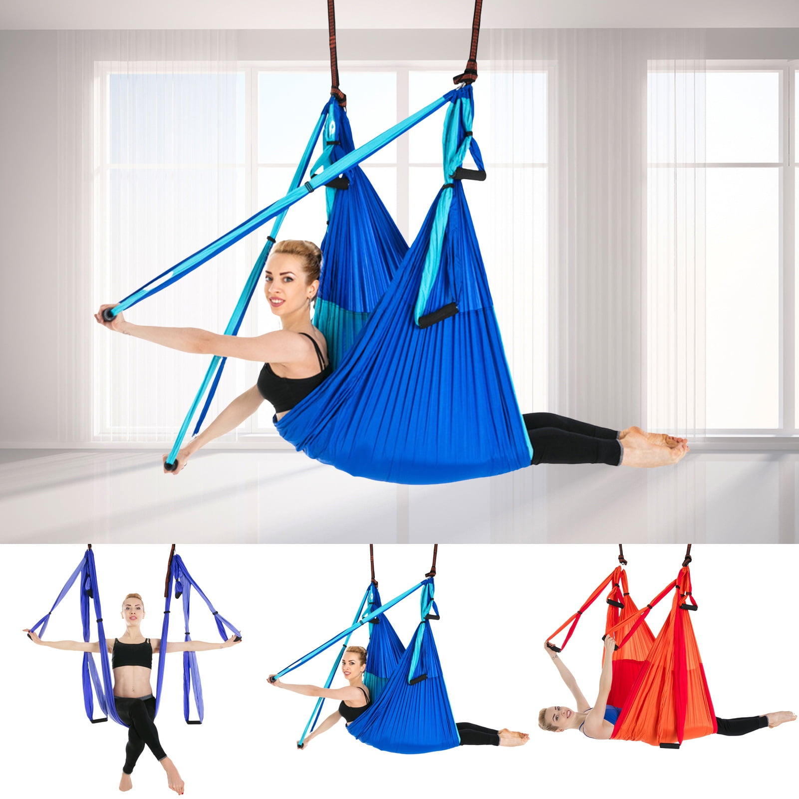 Dujiujun Aerial Yoga Swing Set Holds 441lb Capacity Adjustable Swing ...