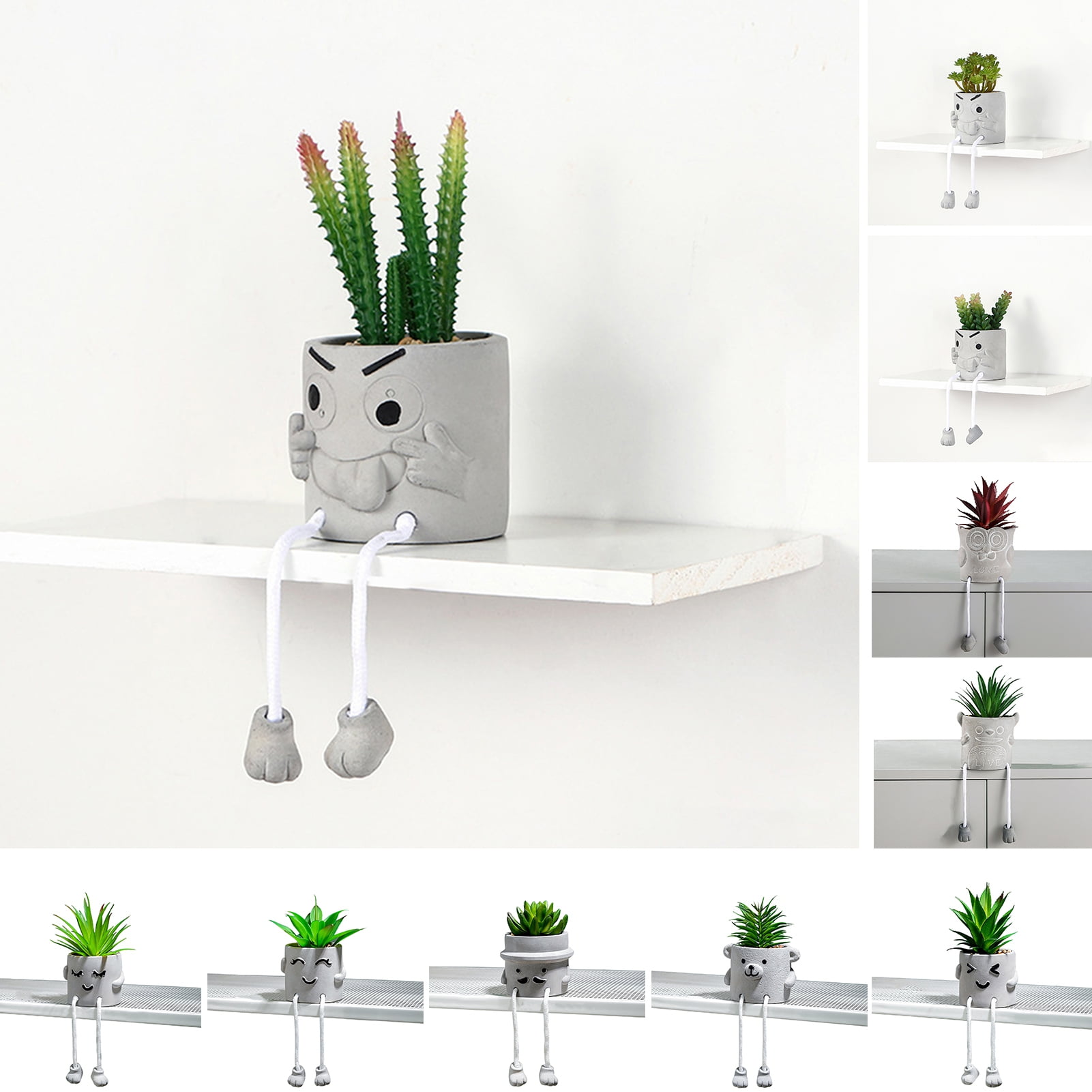 Dujiujun Artificial Bonsai Fake Plant Eucalyptus Potted Plant Cartoon ...