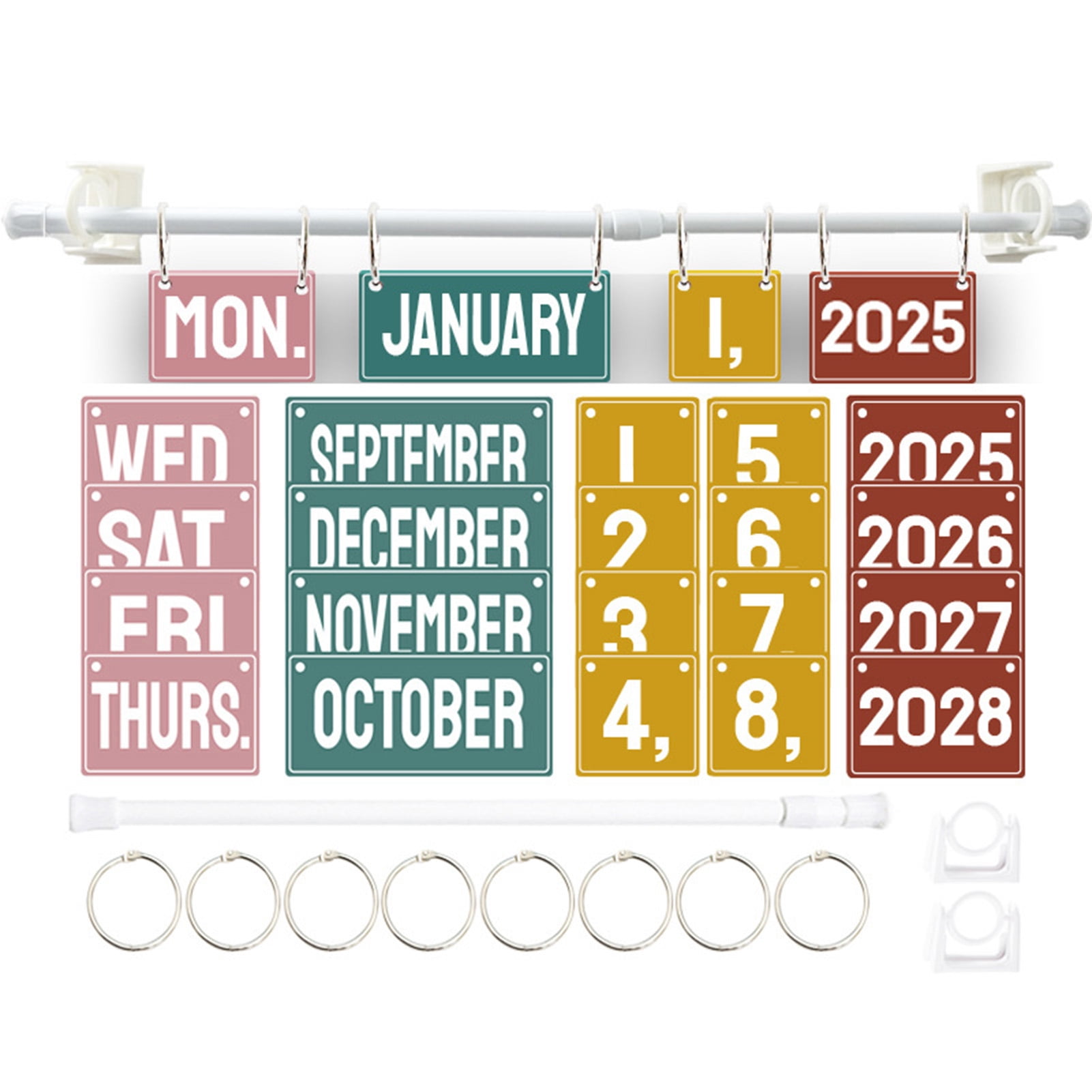 Dujiujun Boho Calendar Bulletin Board Set Easy Installation Educational ...