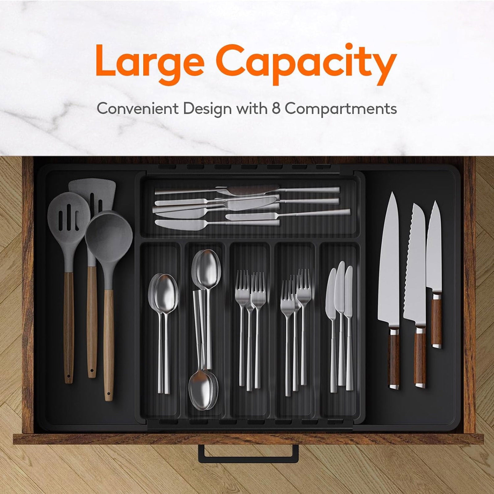 Dujiujun Cutlery Storage Box Classification Organization Large Capacity ...
