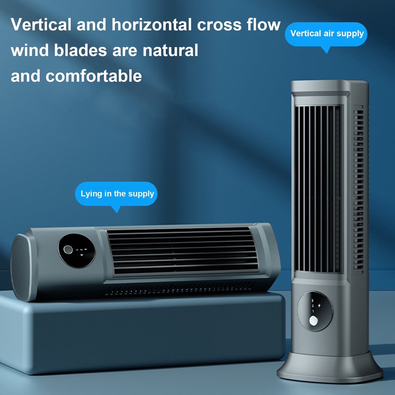 Dujiujun Desktop Air Conditioner Cooling Fan 3 Speeds USB Rechargeable ...