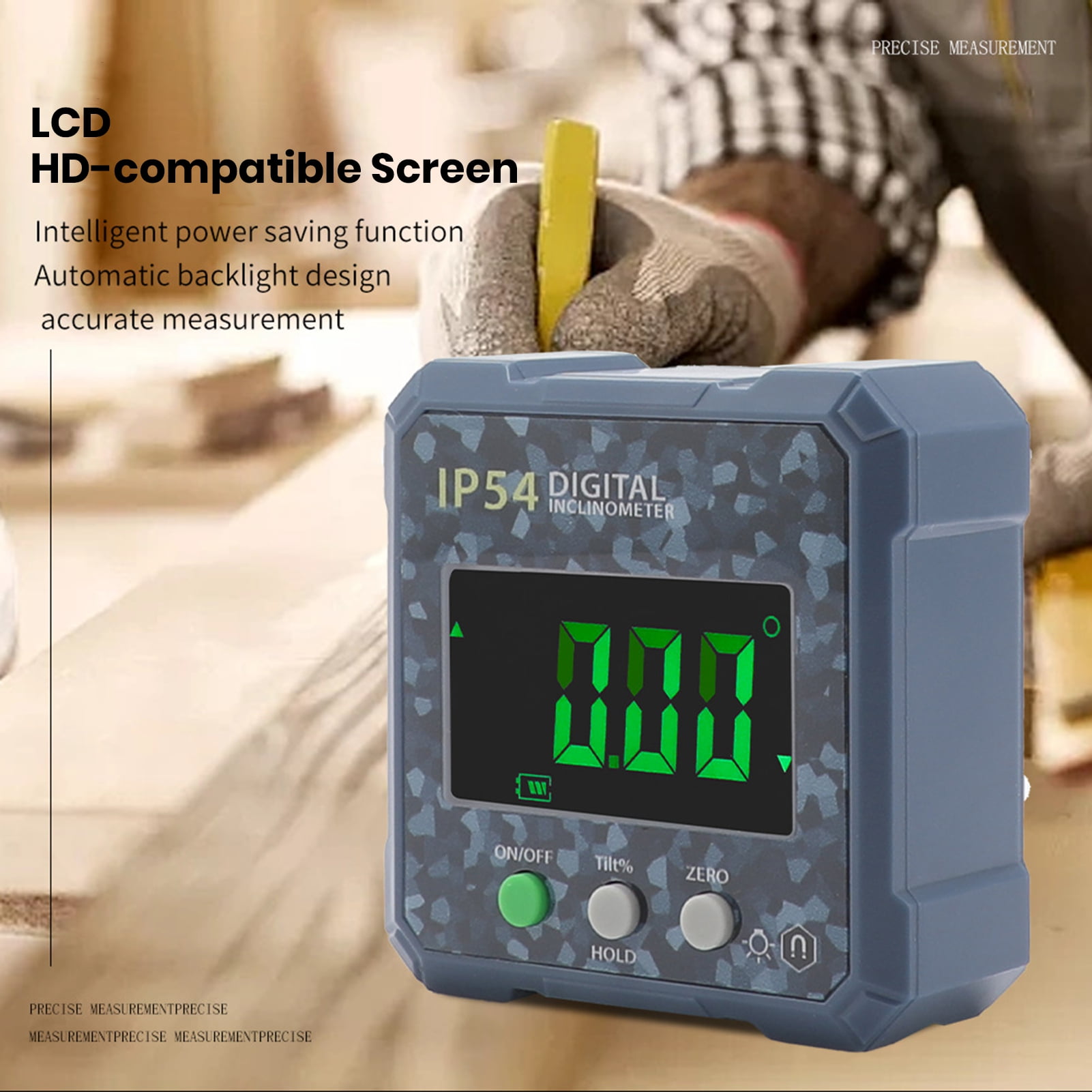 Dujiujun Digital Level Angle Gauge with Magnet Backlit LCD Display ...