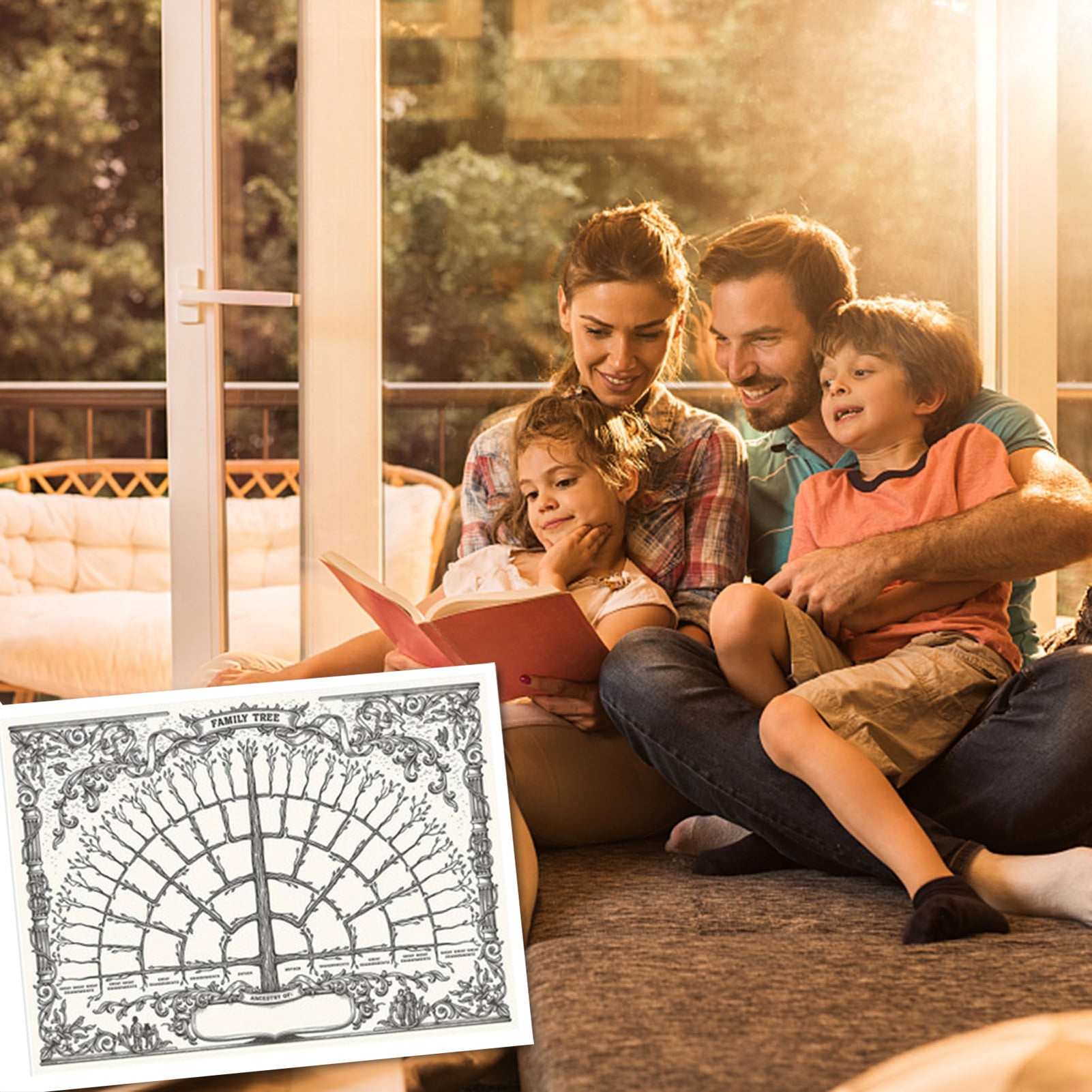 Dujiujun Family Tree Diagram Empty Poster Unique Gift for All Occasions ...