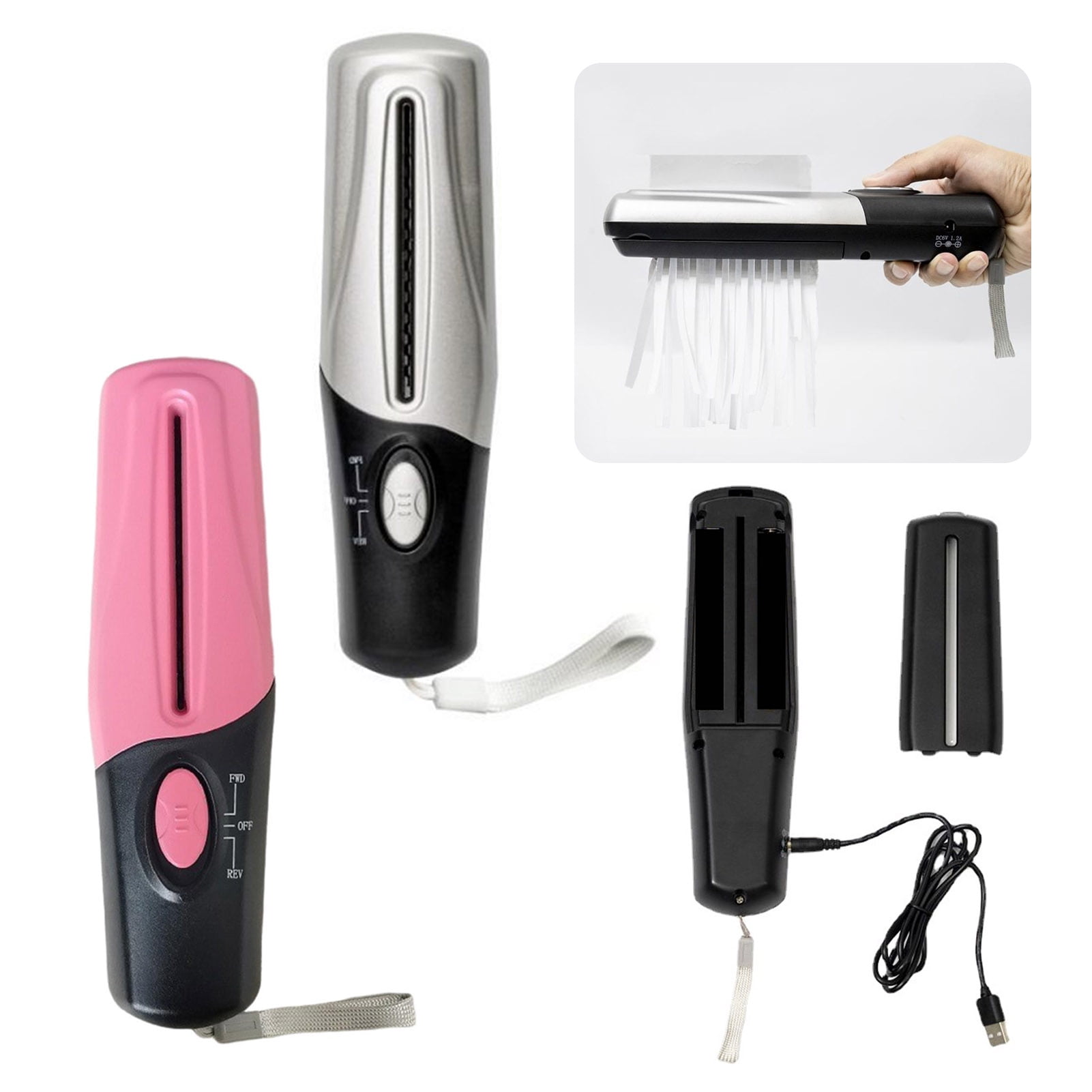 Dujiujun Handheld Shredder USB Interface 4 AA Batteries Powered ...