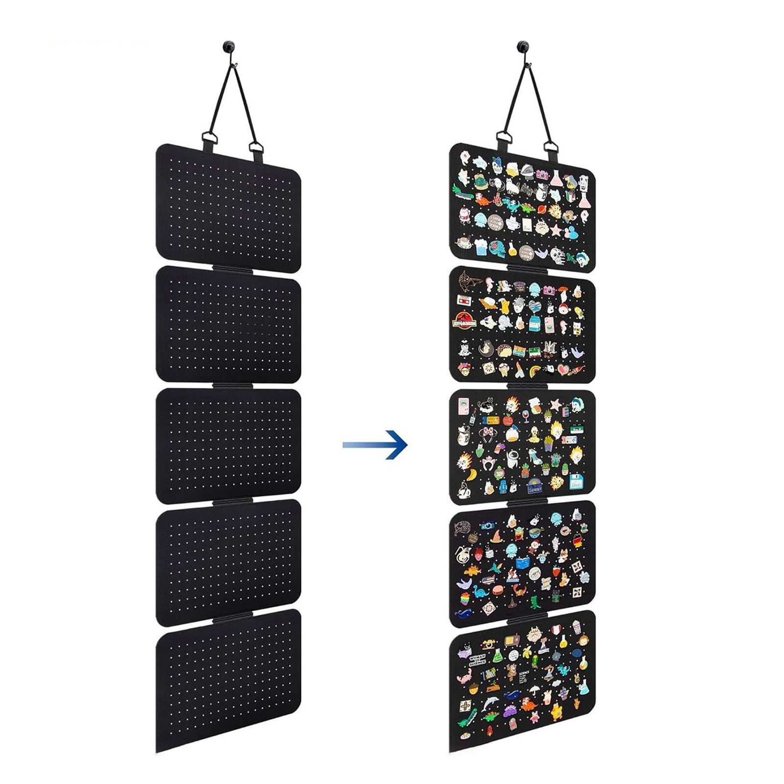 Dujiujun Hanging Enamel Lapel Pin Display Panels Organizer with 5 Loose ...