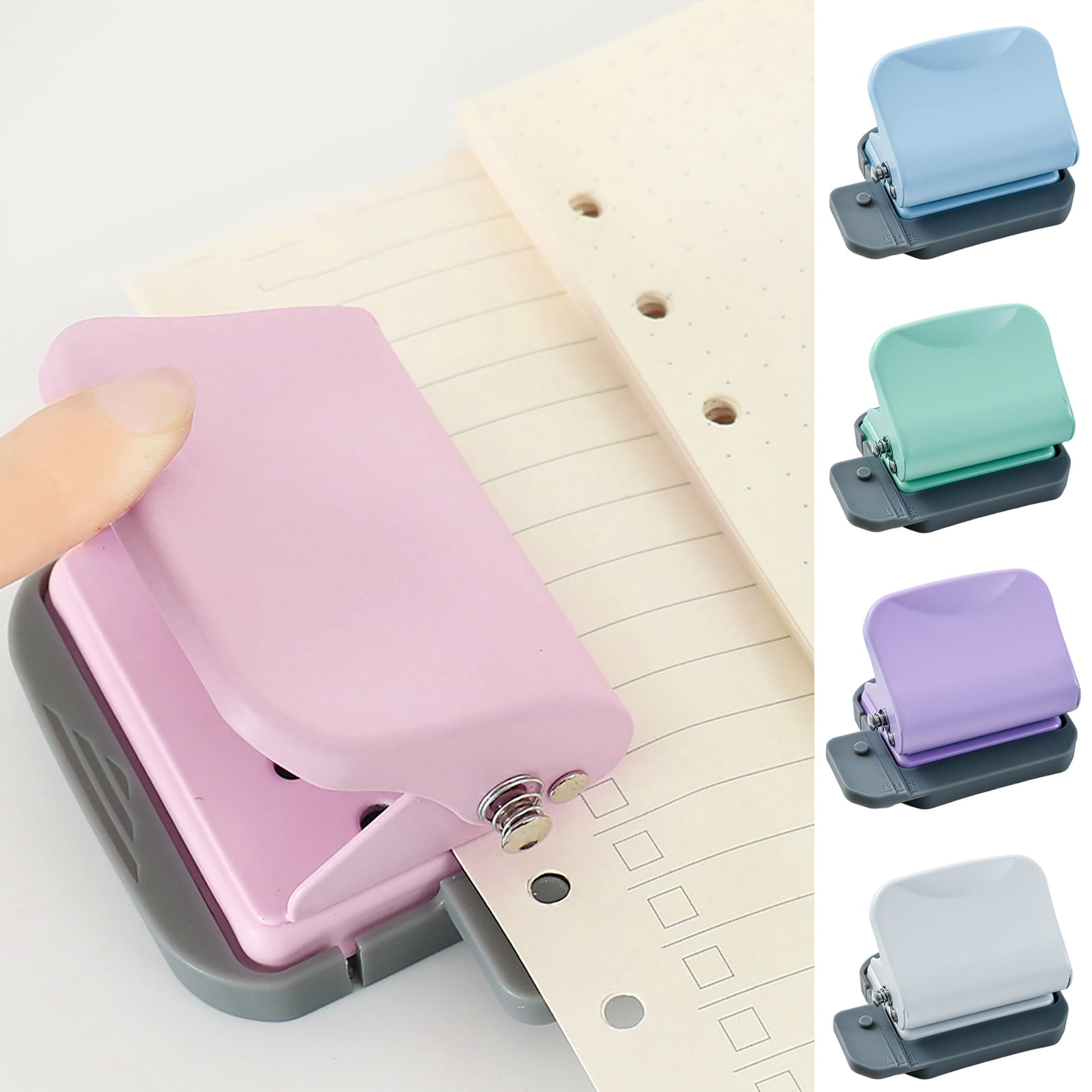 Dujiujun Hole Puncher Powerful 6-Hole Punch with Paper Scraps Storage ...