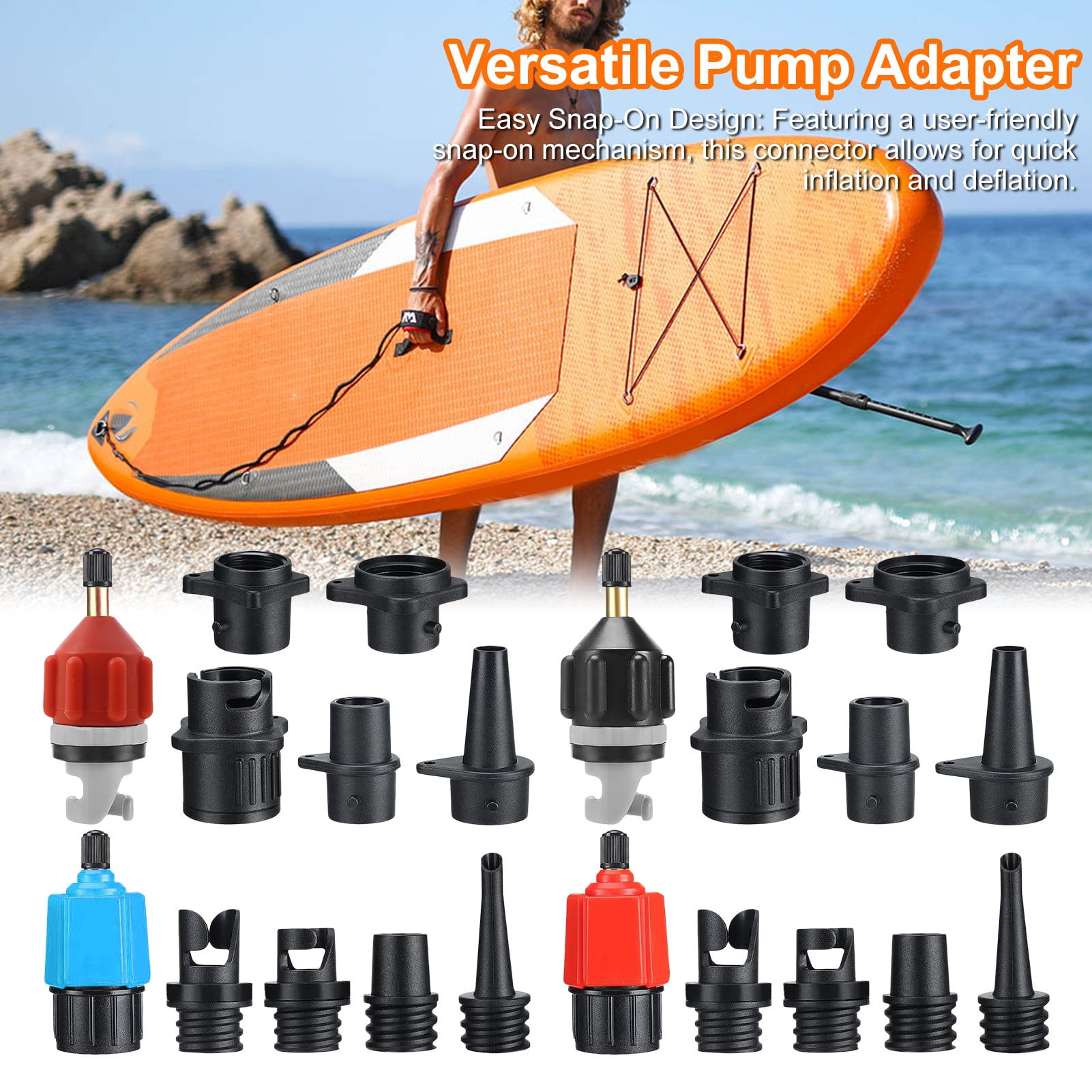 Dujiujun Inflatable SUP Pump Adapter Kit Paddle Board Valve Adapter Air ...