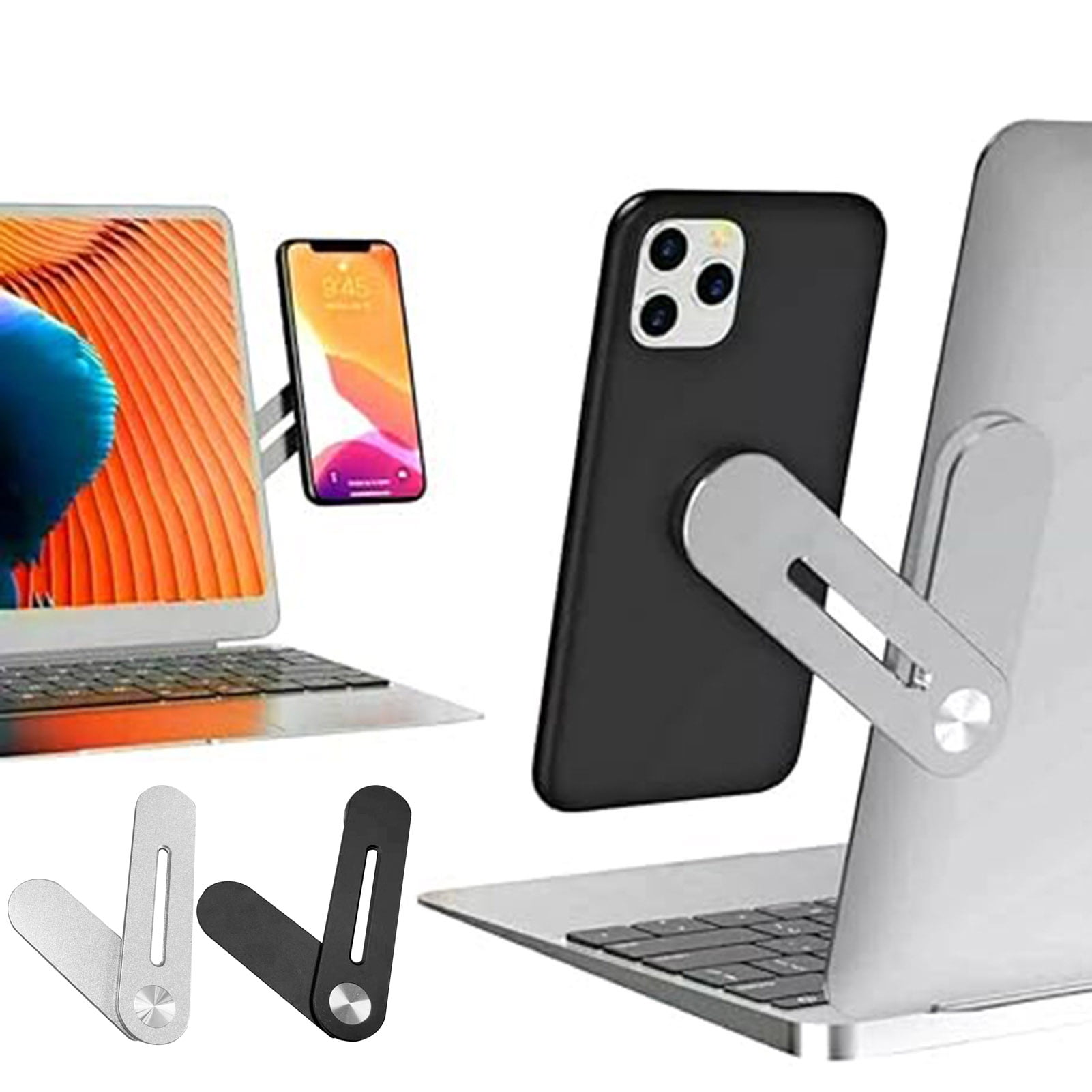 Dujiujun Laptop Side Phone Mount Magnetic Adjustable Phone Stand ...