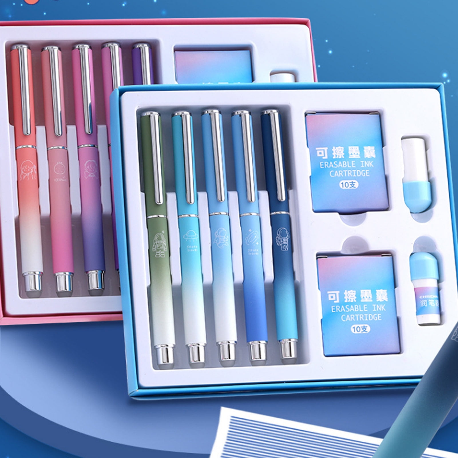 Dujiujun Metal Erasable Pen Set Smooth Writing No Breakages Comfortable ...