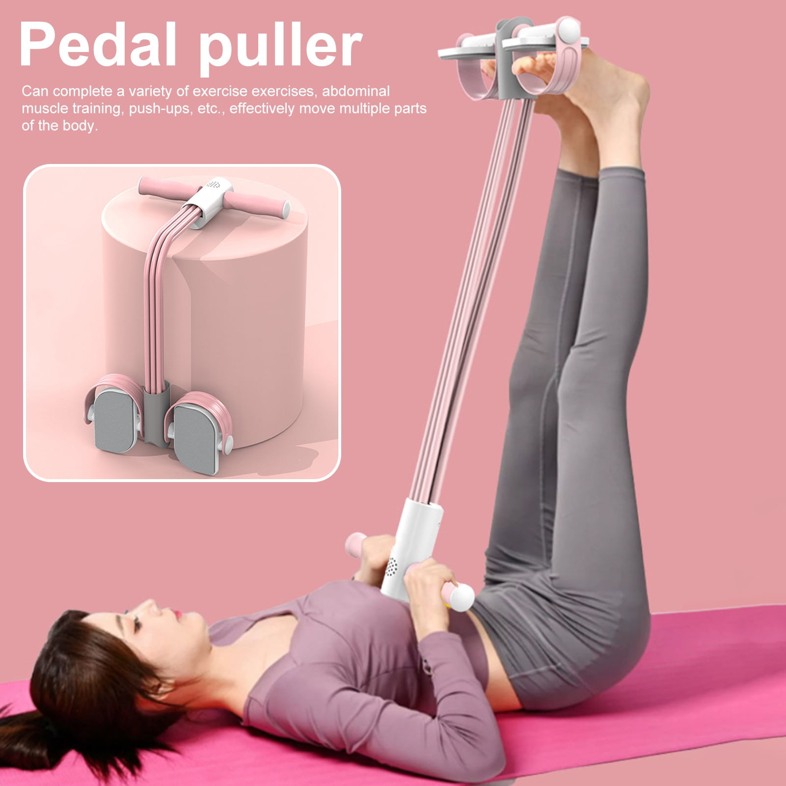 Dujiujun Pedal Resistance Band with Digital Counter Multifunction ...