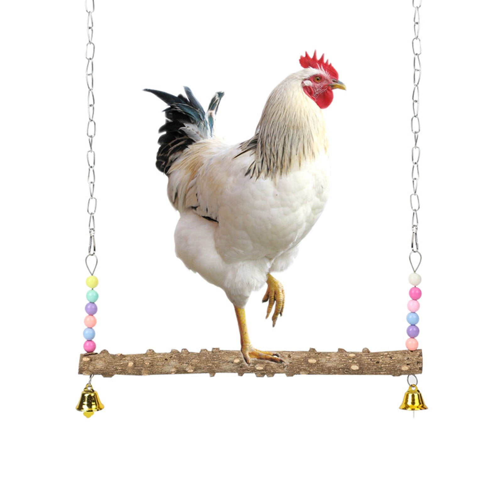 Dujiujun Pet Swing Natural Wooden Chicken Swing Toy Entertainment ...
