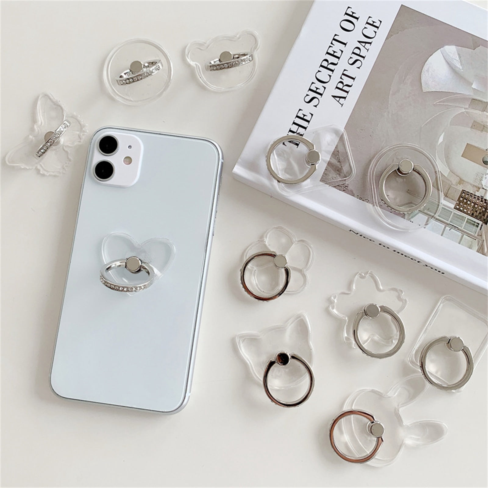 Dujiujun Phone Bracket Self-Adhesive Removable Zinc Alloy 360-Degree ...