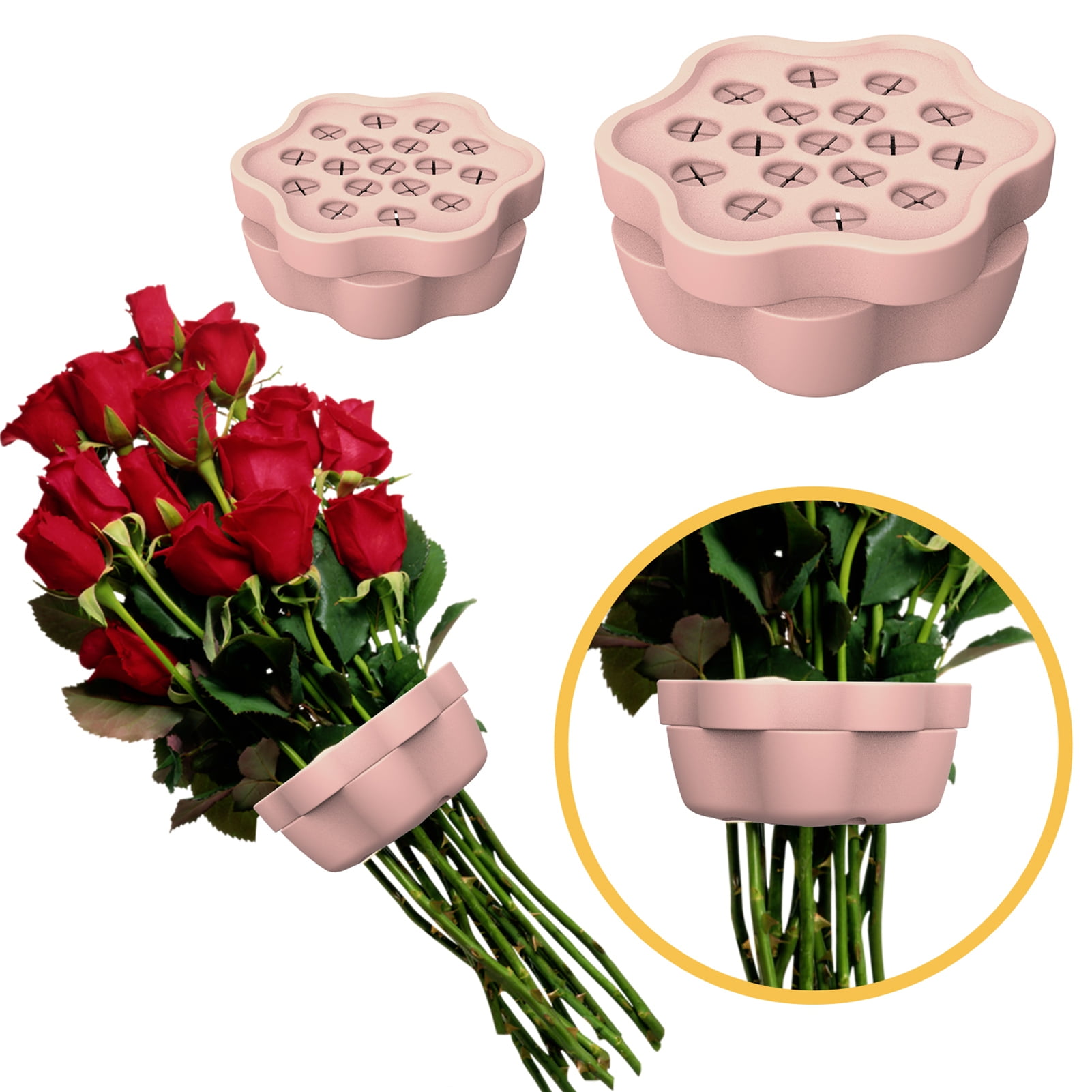 Dujiujun Silicone Spiral Ikebana Stem Holder DIY Vase Flower Arranger ...