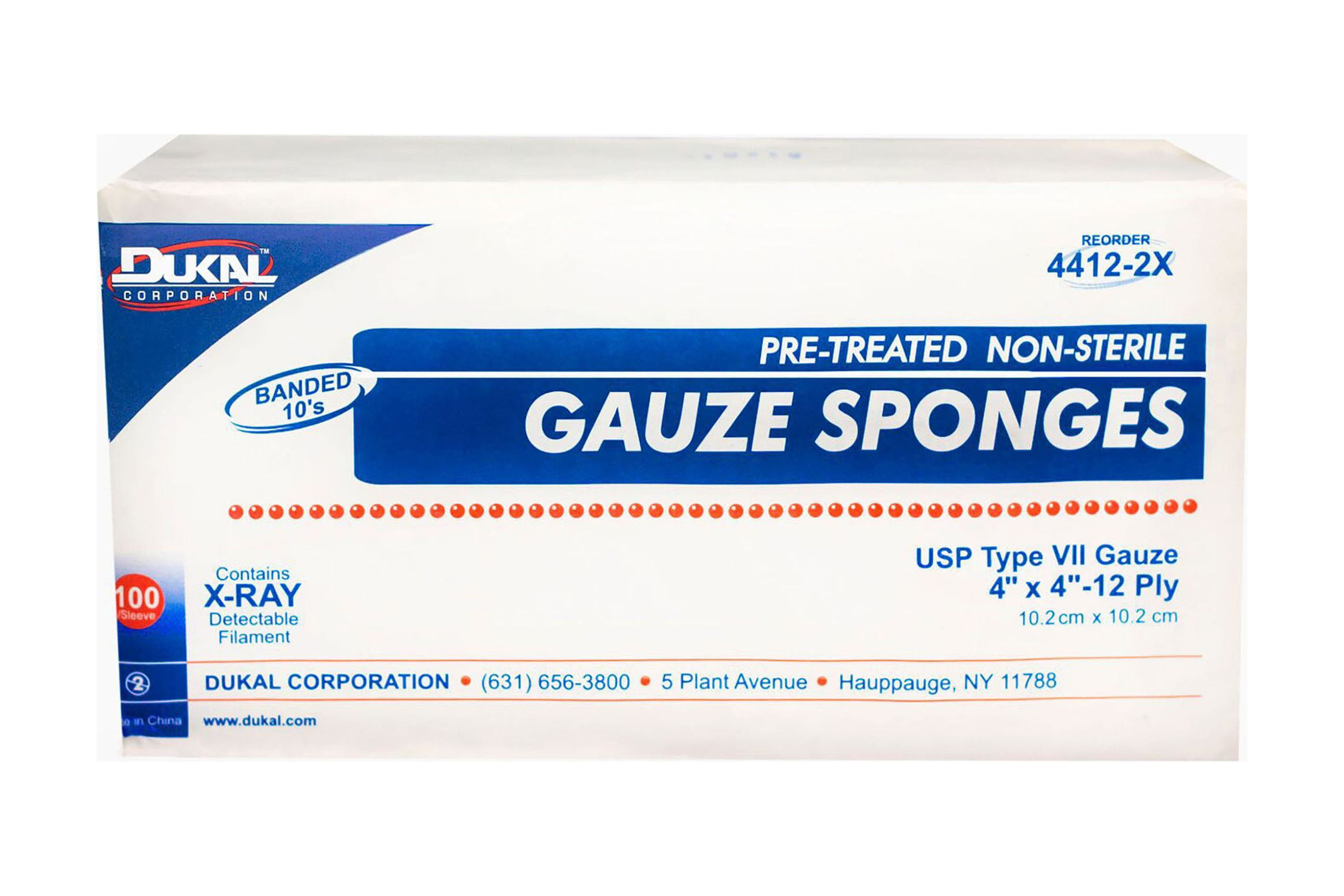 Dukal 12-Ply Gauze Sponge NonSterile 4 x 4" 20 Box(es) 100 per Box ...