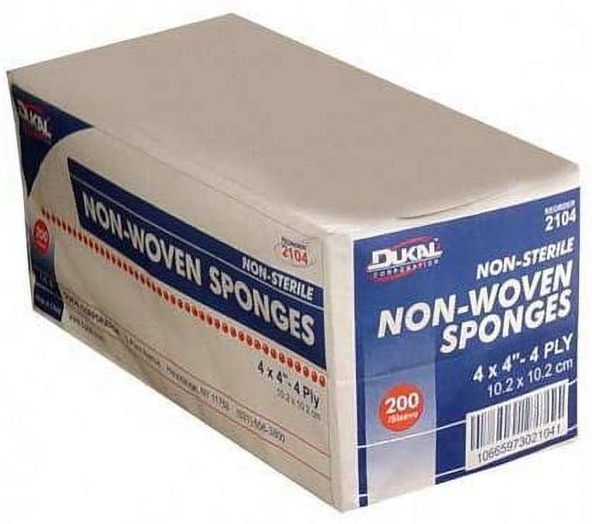 Sponge, Non-Woven, 4"x4", 4-ply, Non-Sterile (200 EA/PK, 10 PK/CS ...
