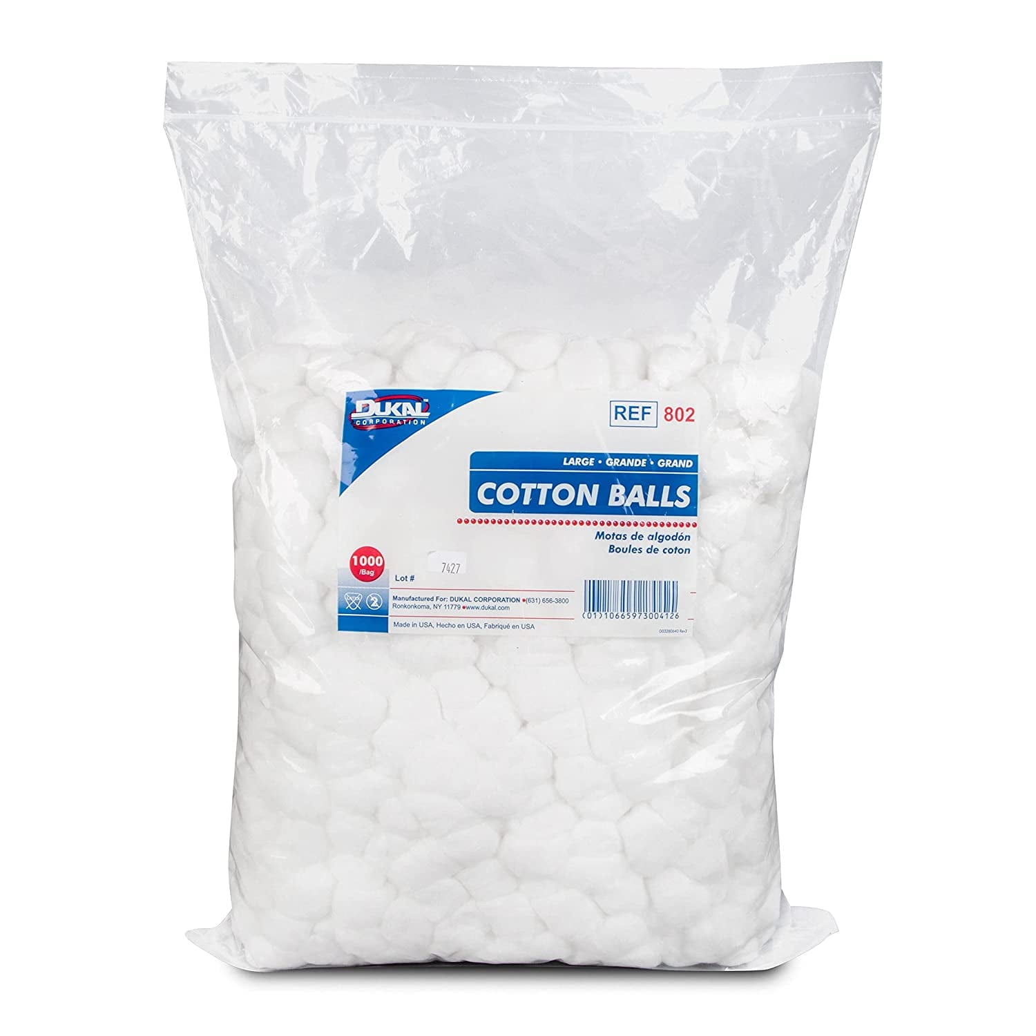 Dukal - 802 Cotton Balls, Non Sterile, Large (Pack of 2000) - Walmart.com