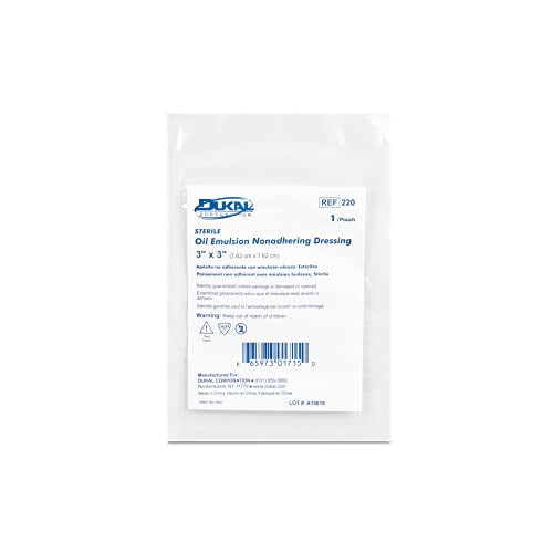 Dukal Oil Emulsion Dressing, 3" Width x 3" Length, Pack of 50 - Walmart.com