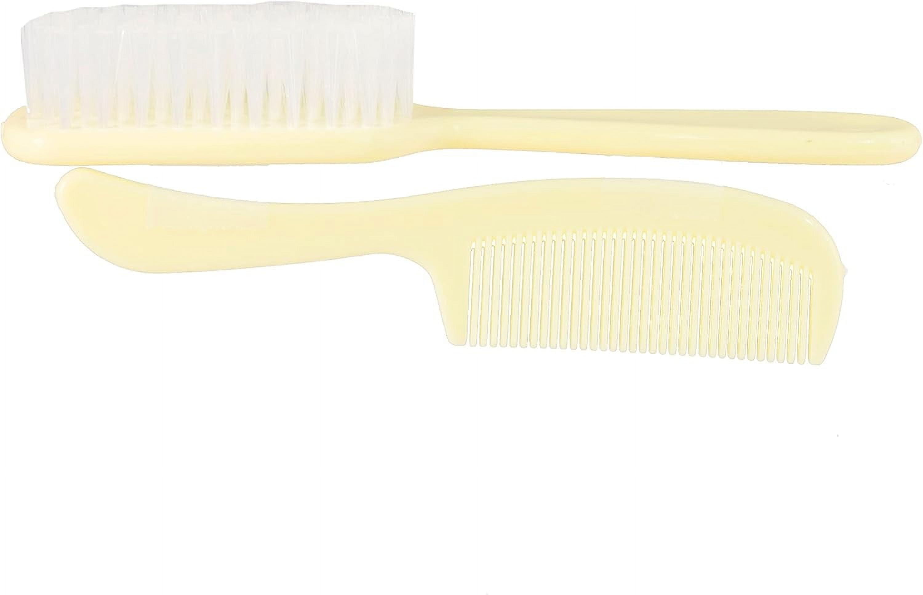 Dukal PCB2 DawnMist Baby Comb & Brush Set – Ivory – Gentle, Non-Scratch ...