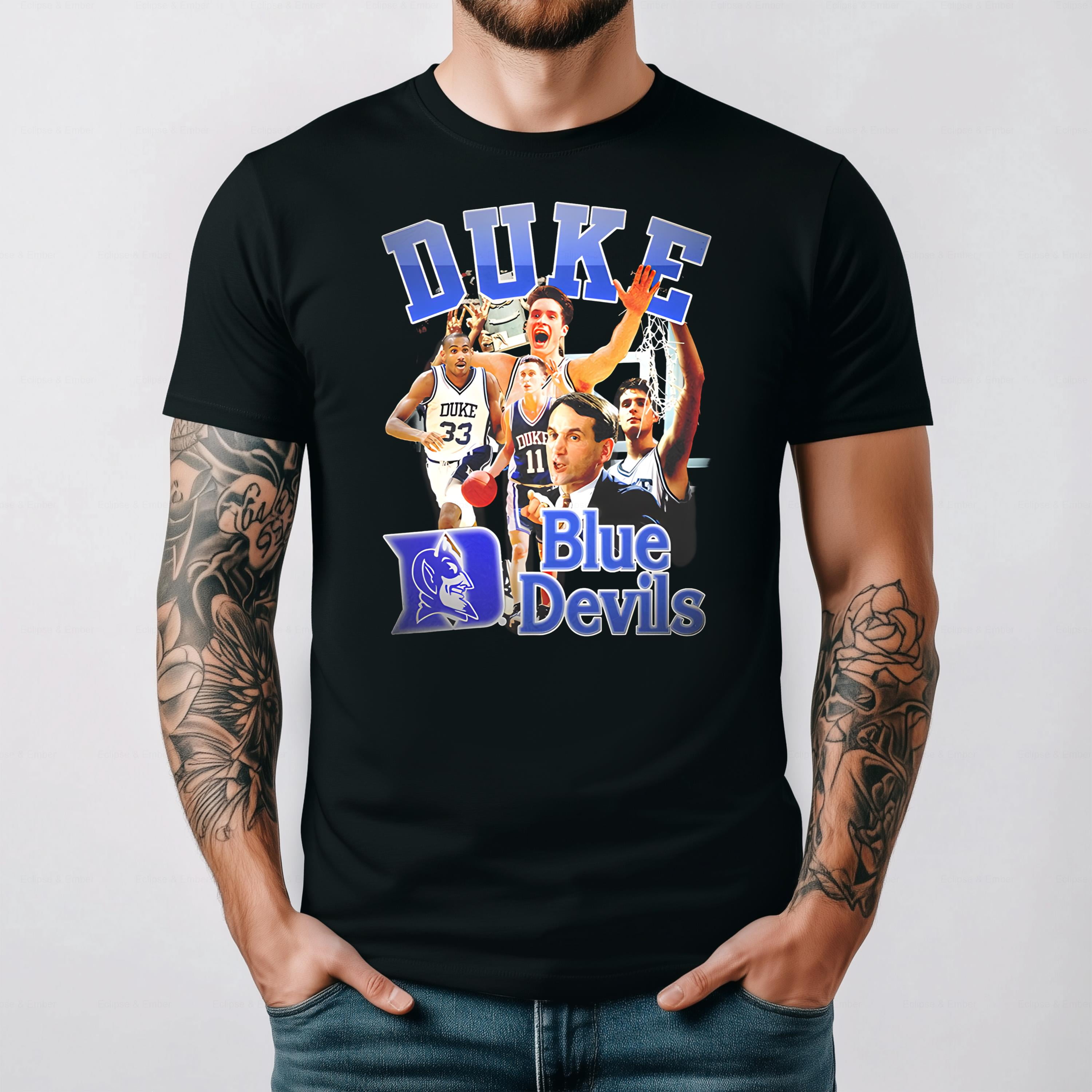 Duke Blue Devils 90s Vintage NCAA Champs Basketball College T Shirt unisex up to 5XL - Walmart.com