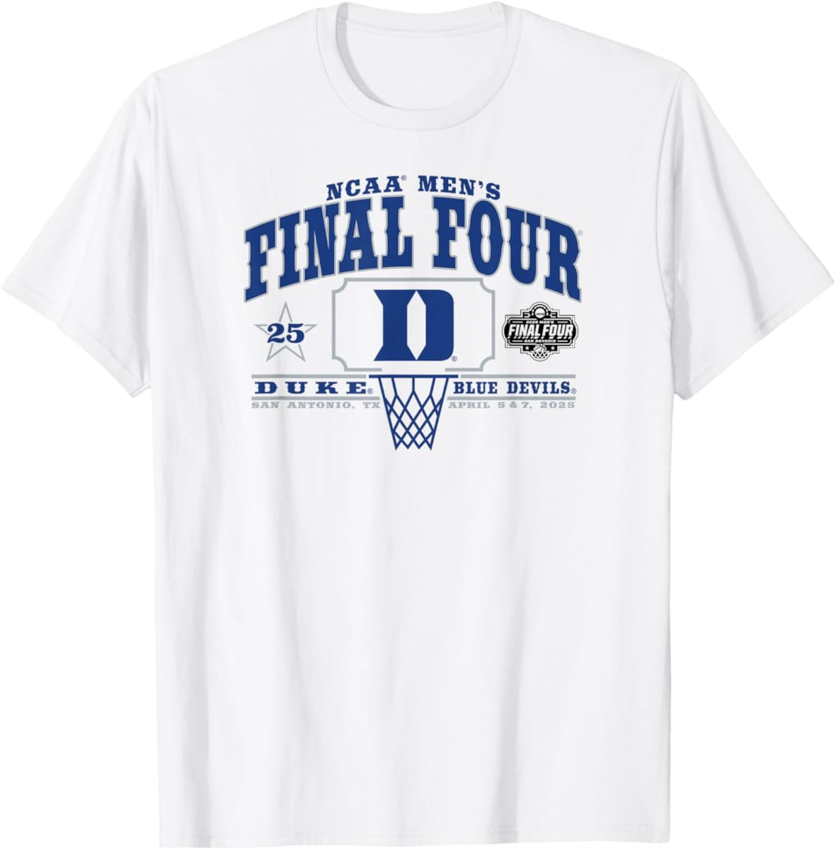 Duke Blue Devils Final Four 2025 Men'S White Vintage T-Shirt - Walmart.com