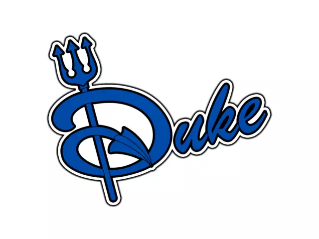 Duke Blue Devils Pitchfork Logo Waterproof Sticker Phone Decal Water ...