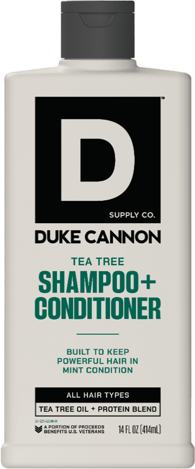 Duke Cannon 2-in-1 Shampoo and Conditioner Hair Wash, Tea Tree, 14 fl ...