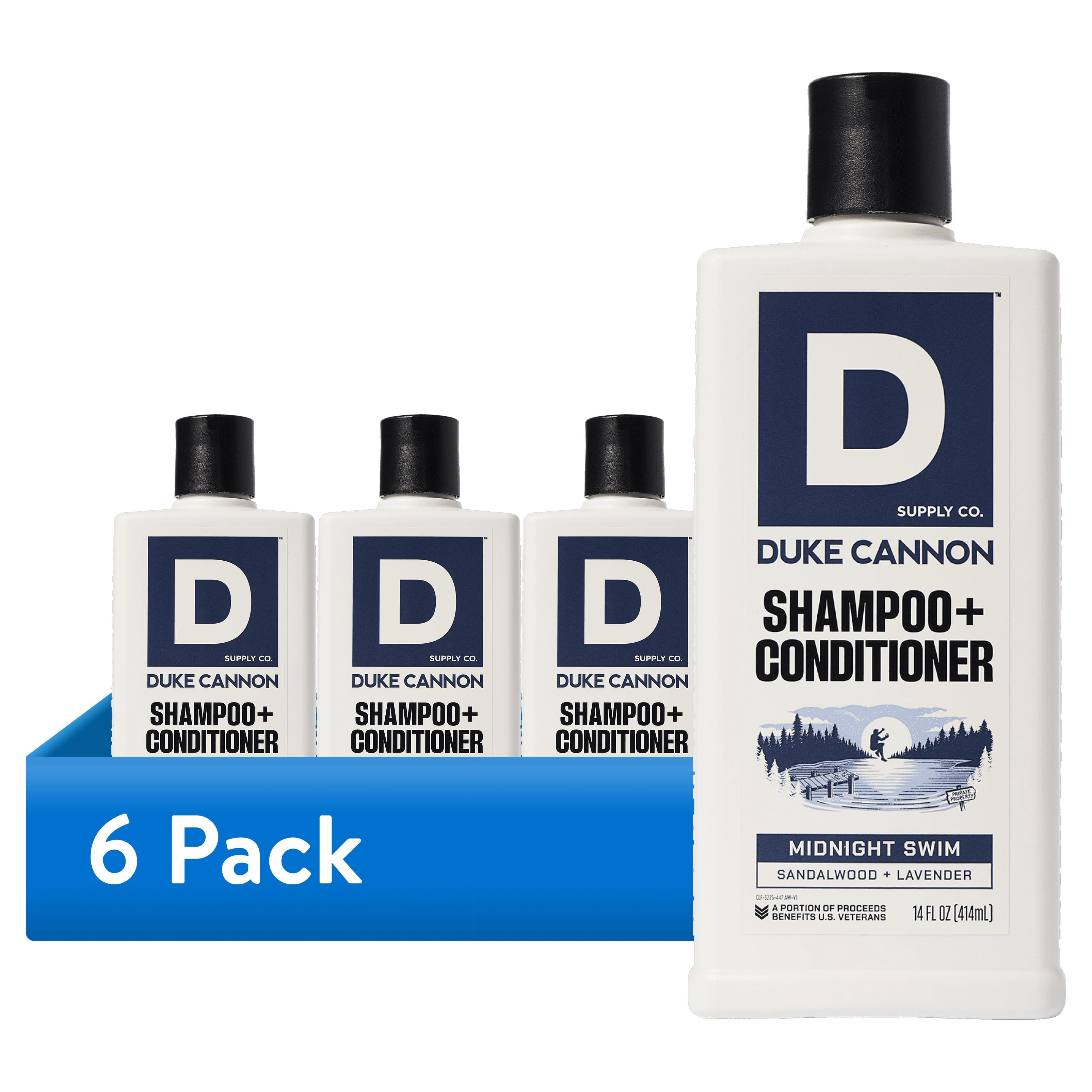 (6 pack) Duke Cannon Midnight Swim 2-in-1 Hair Wash for Men, 14 fl oz ...