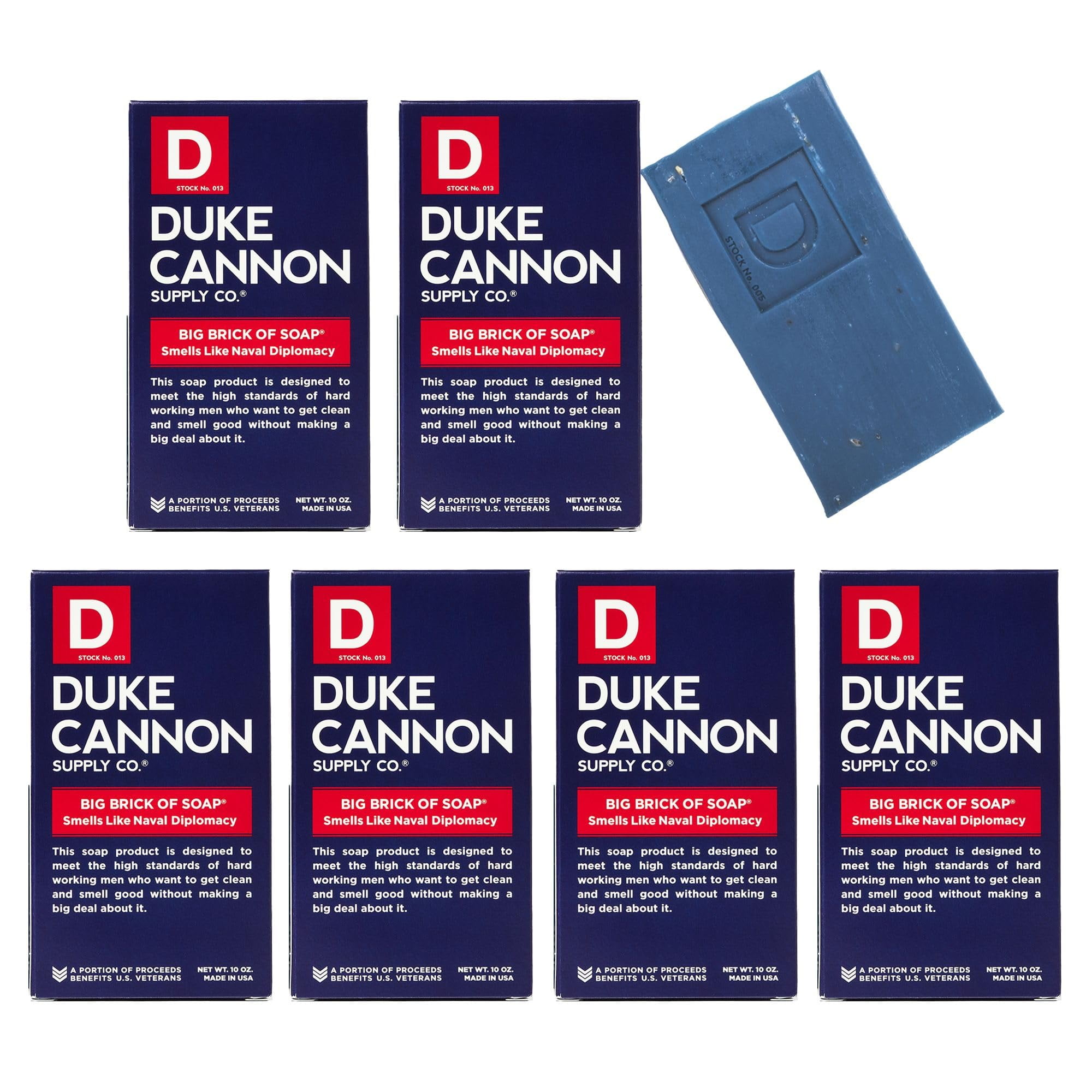 Duke Cannon Supply Co. TSF6 Big Brick of Soap Bar for Men, Naval ...