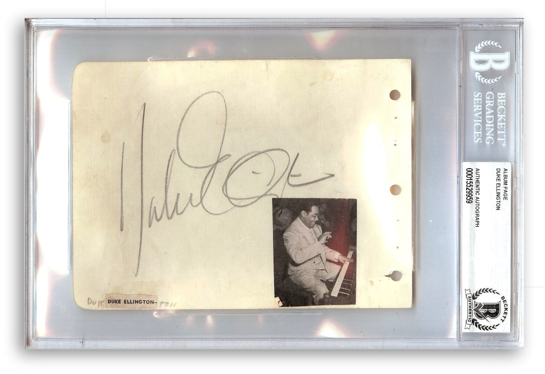 Duke Ellington Signed Autographed Cut Signature Jazz Legend BAS 9959 ...