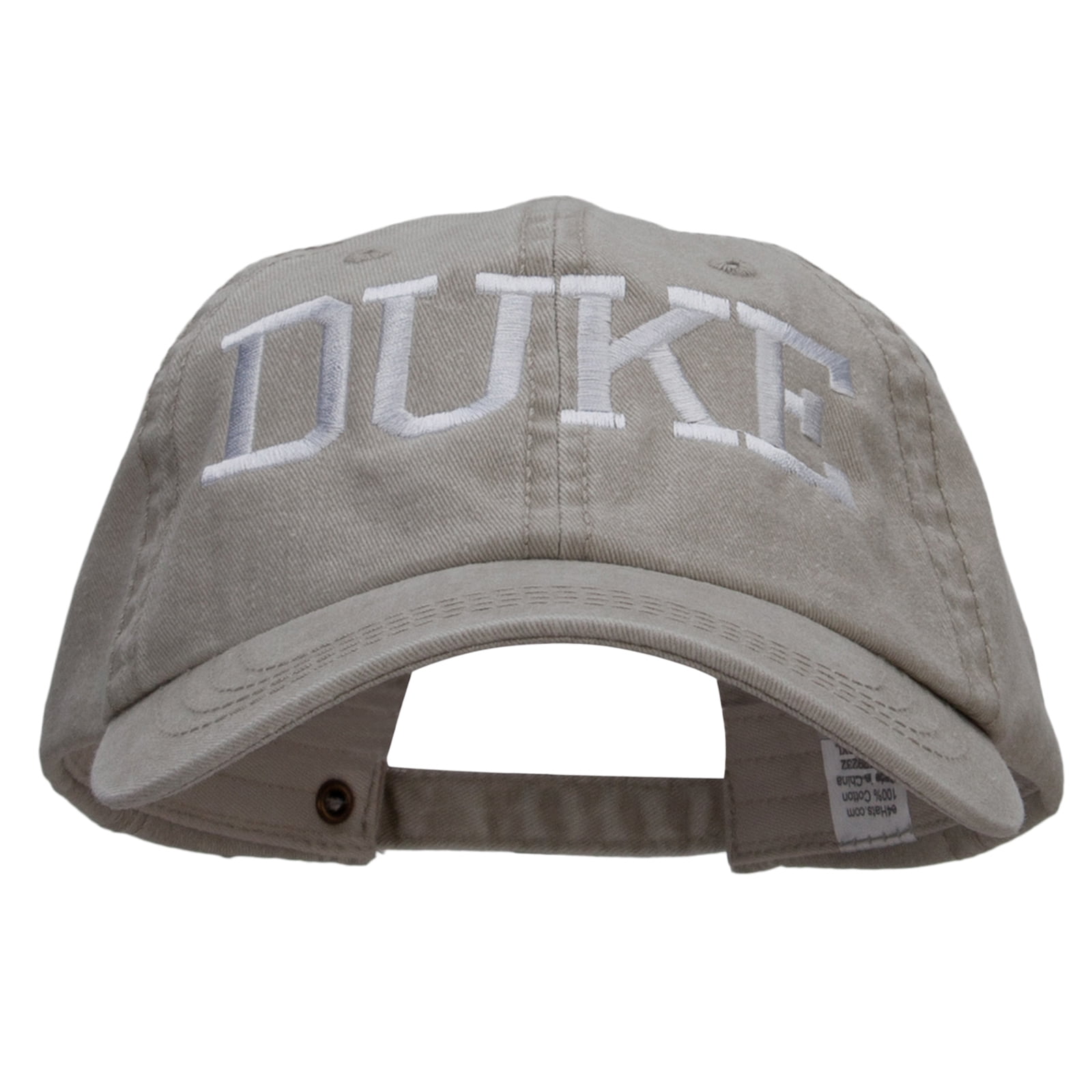 Duke Embroidered Big Size Washed Pigment Dyed Cap - Stone XL-3XL ...
