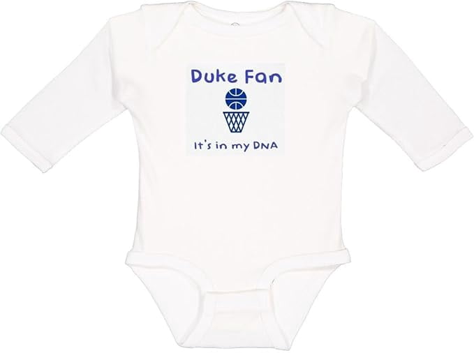 Duke Fan It's in My DNA Fan Baby Bodysuit (Newborn, Long Sleeve ...