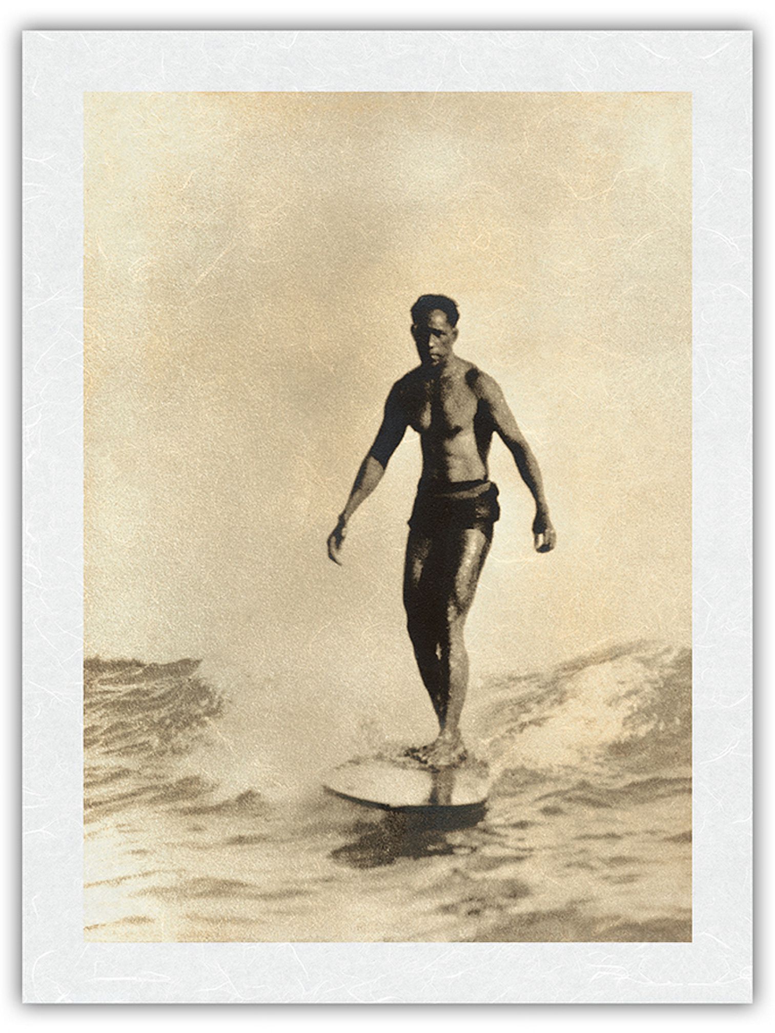 Duke Kahanamoku - Hawaiian Surfing - Vintage Sepia Toned Photograph by ...