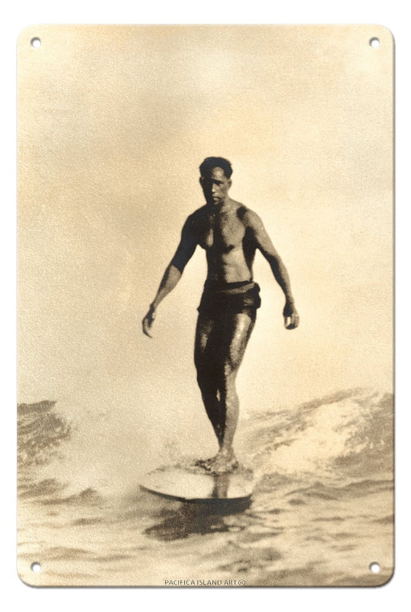 Duke Kahanamoku - Hawaiian Surfing - Vintage Sepia Toned Photograph by ...