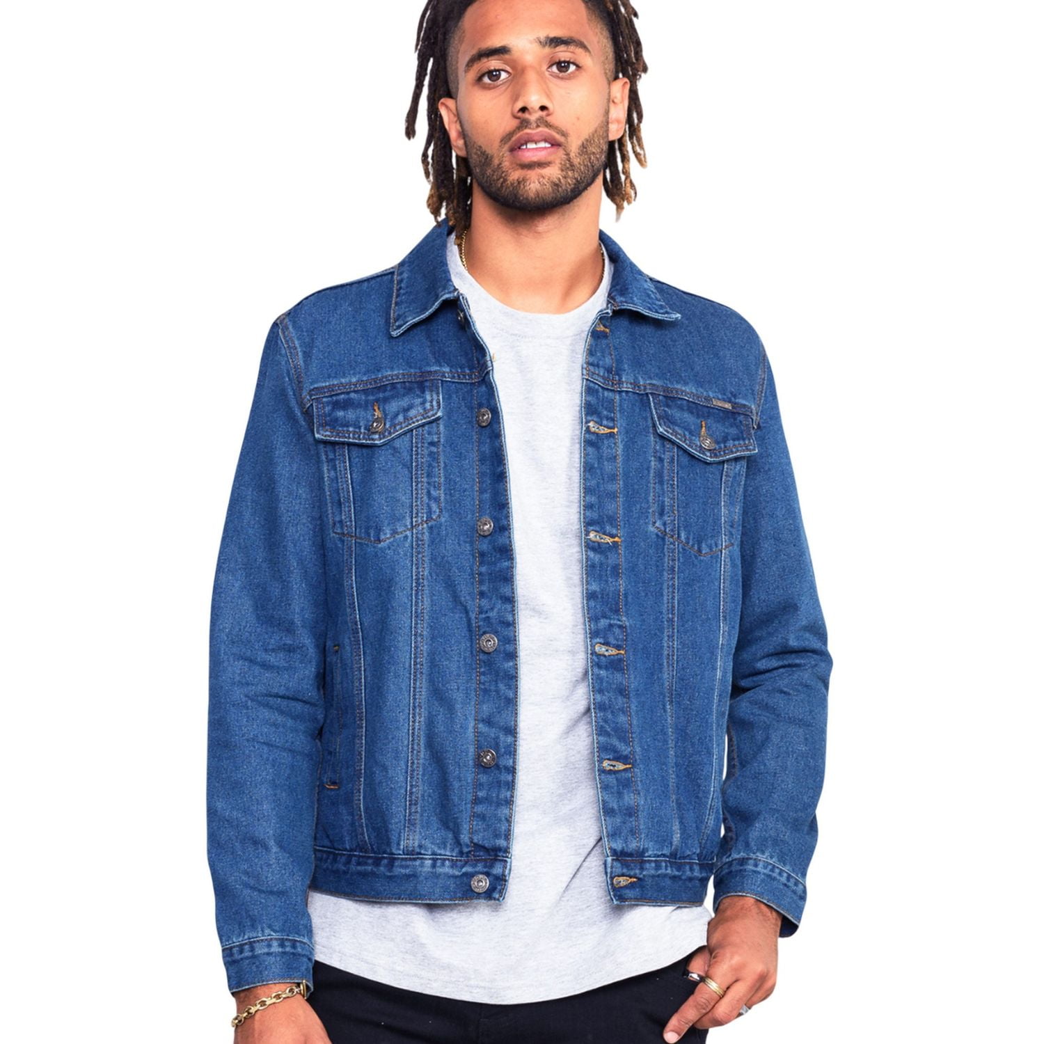 Duke Mens D555 London Trucker Denim Jacket - Walmart.com