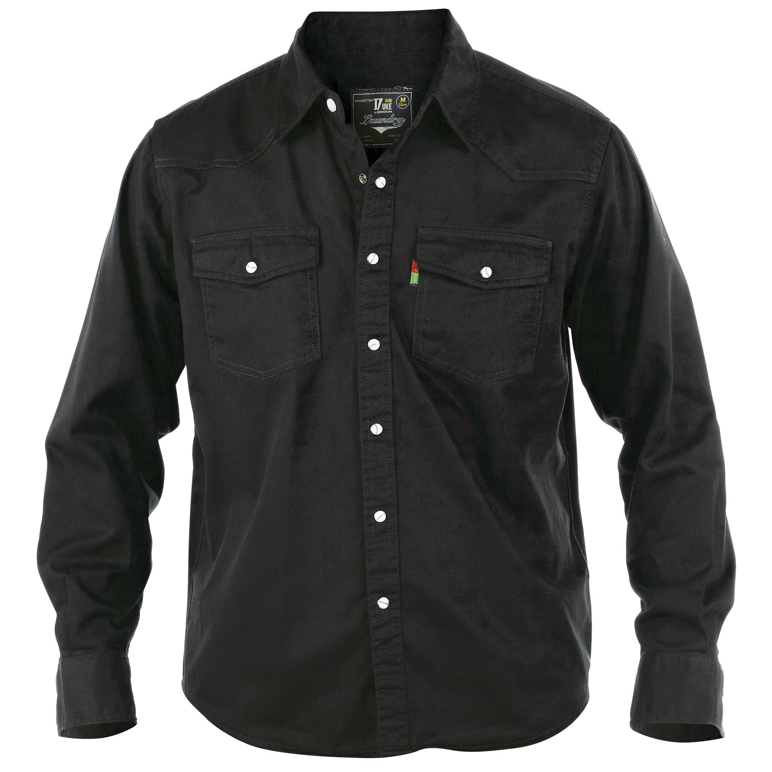 Duke Mens D555 Western Denim Shirt - Walmart.com