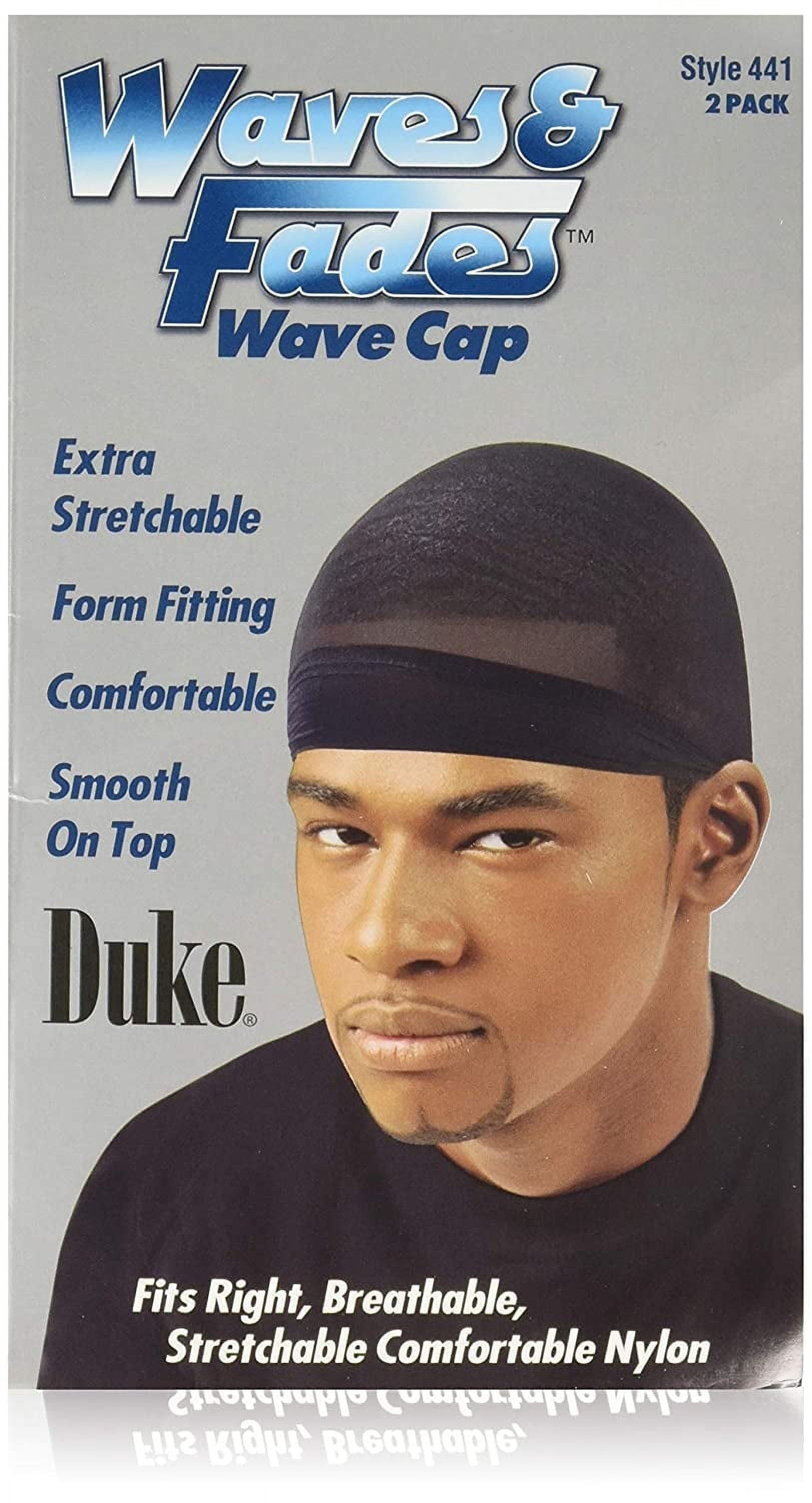 Duke Wave Cap - Extra Stretchable Nylon Material - Black - Walmart.com