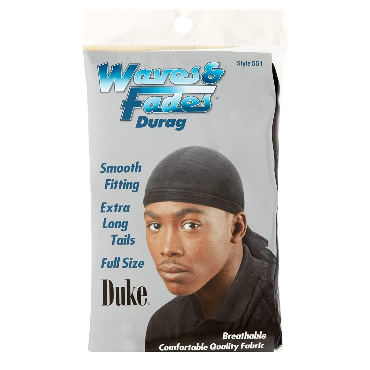 Duke Waves Fades Durag - Black,Pack of 3 - Walmart.com