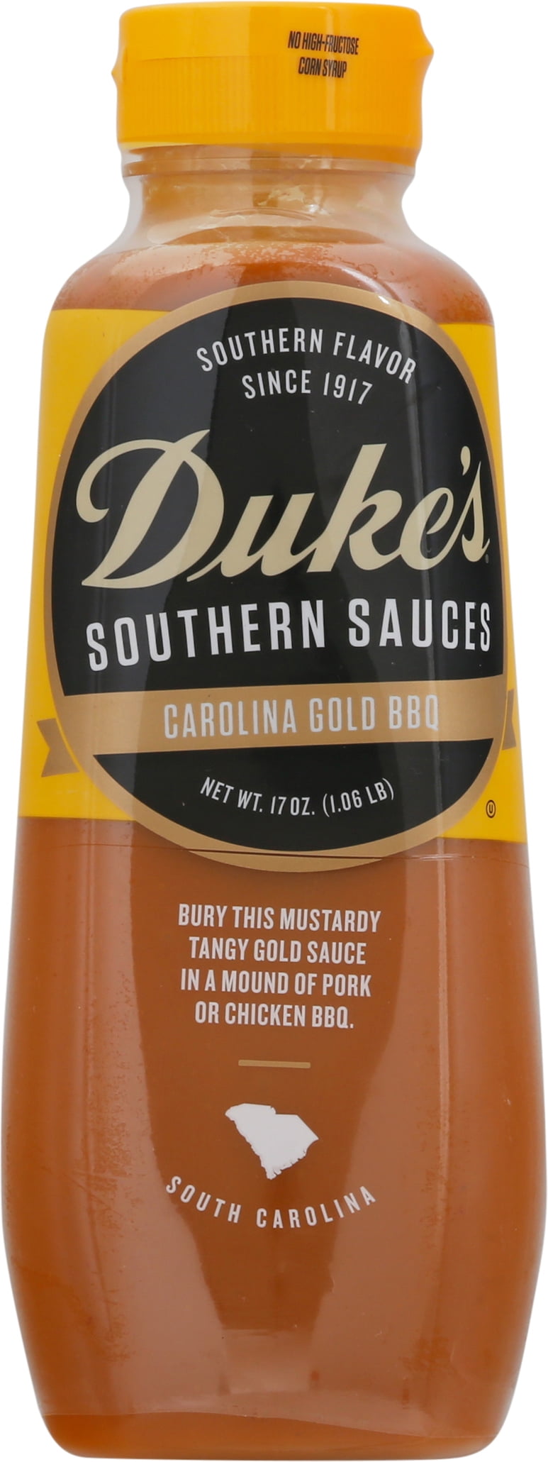 Duke's Carolina Gold BBQ Sauce 17 Ounce Bottle, Mustard Flavor ...