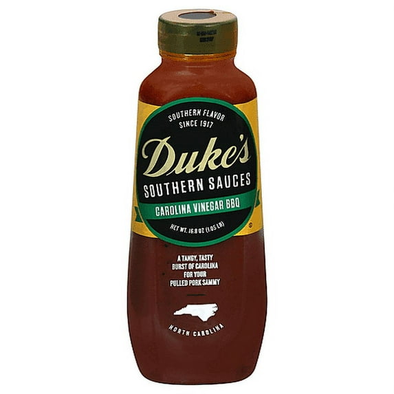 Duke's Carolina Vinegar BBQ Sauce, Tangy Flavor, 16.8 oz Bottle, Always ...