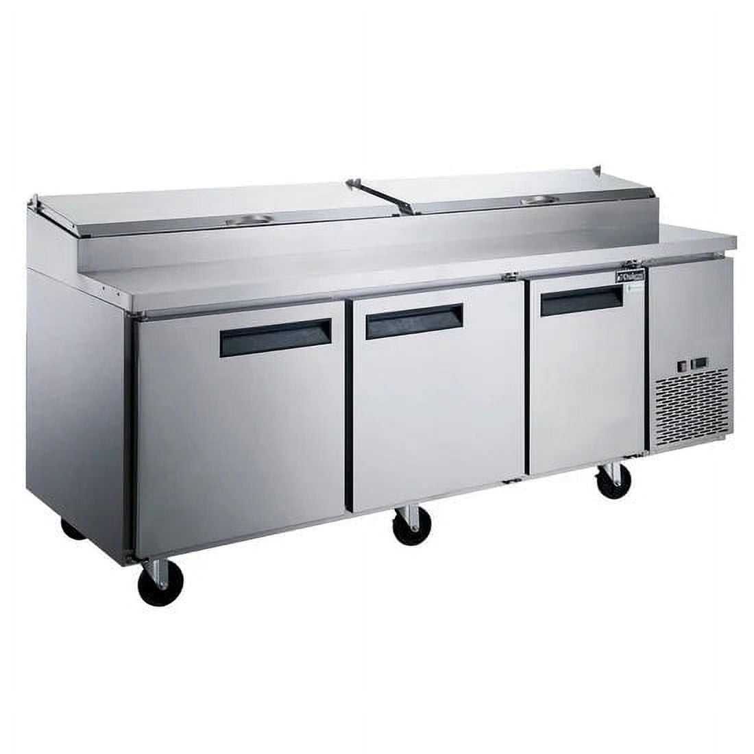 Dukers DPP90-12-S3 Commercial 3-Door Pizza Prep Table Refrigerator ...