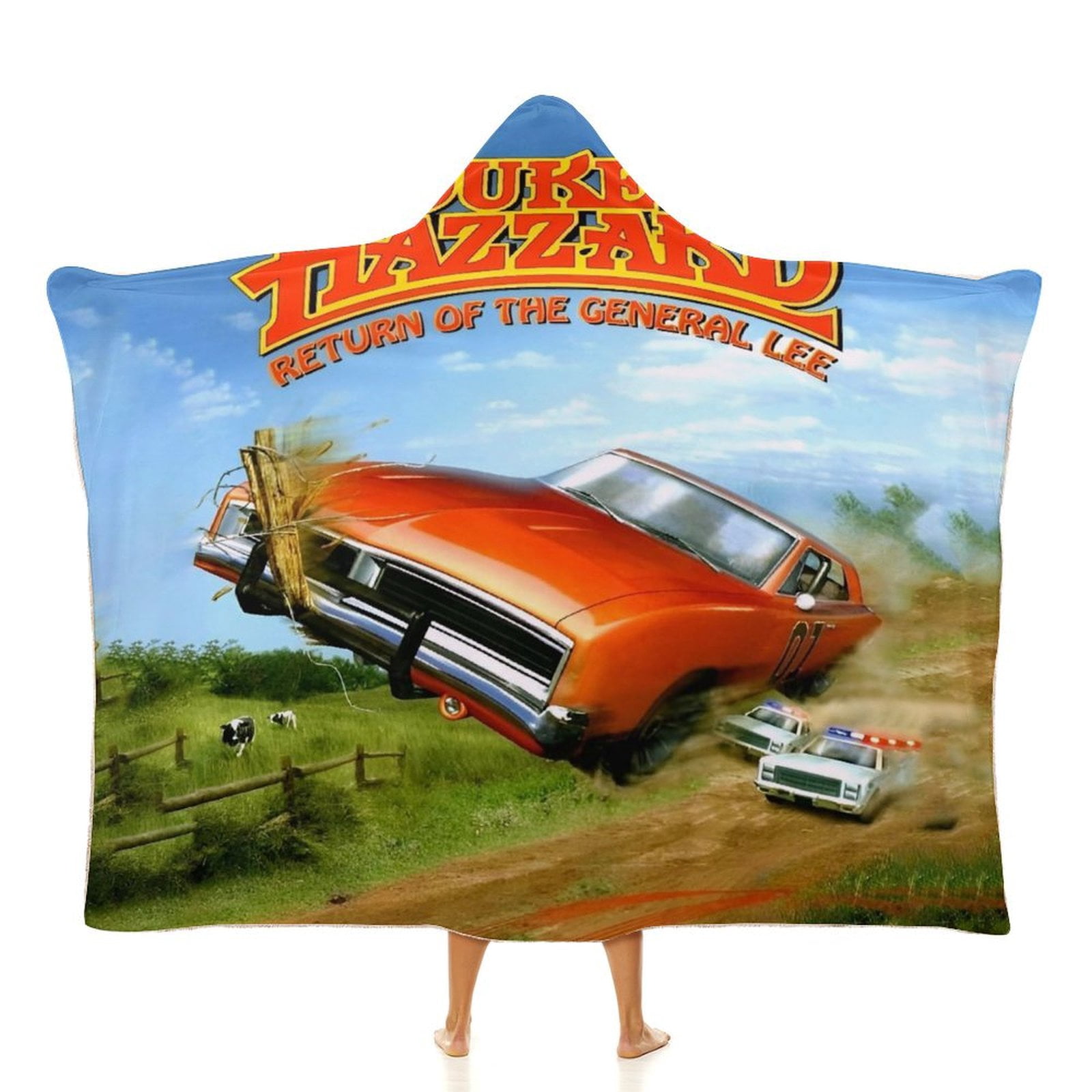 Dukes Haz-zard Wearable Hooded Blankets Throw Cloak Blanket for Bed ...