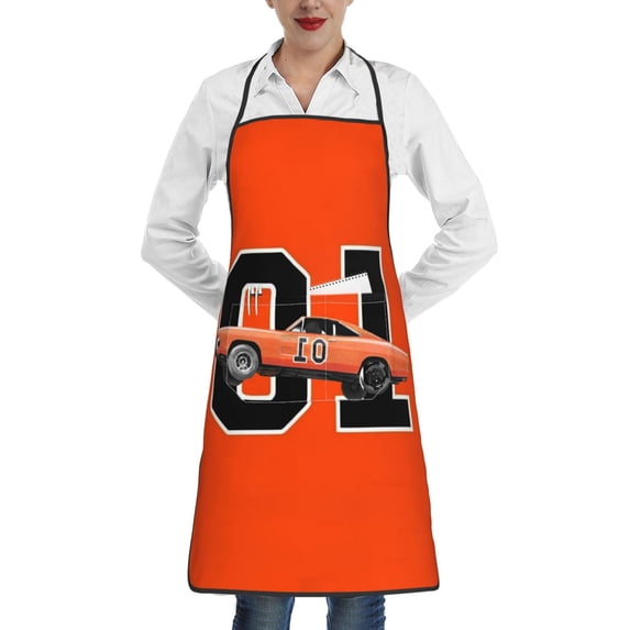 Dukes Orange Car Haz-zard Aprons Waterproof Adjustable Aprons Bib ...