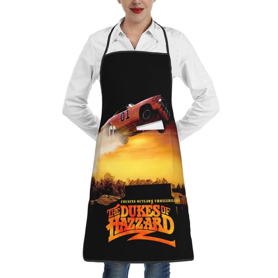 Dukes Orange Car Haz-zard Aprons Waterproof Adjustable Aprons Bib ...